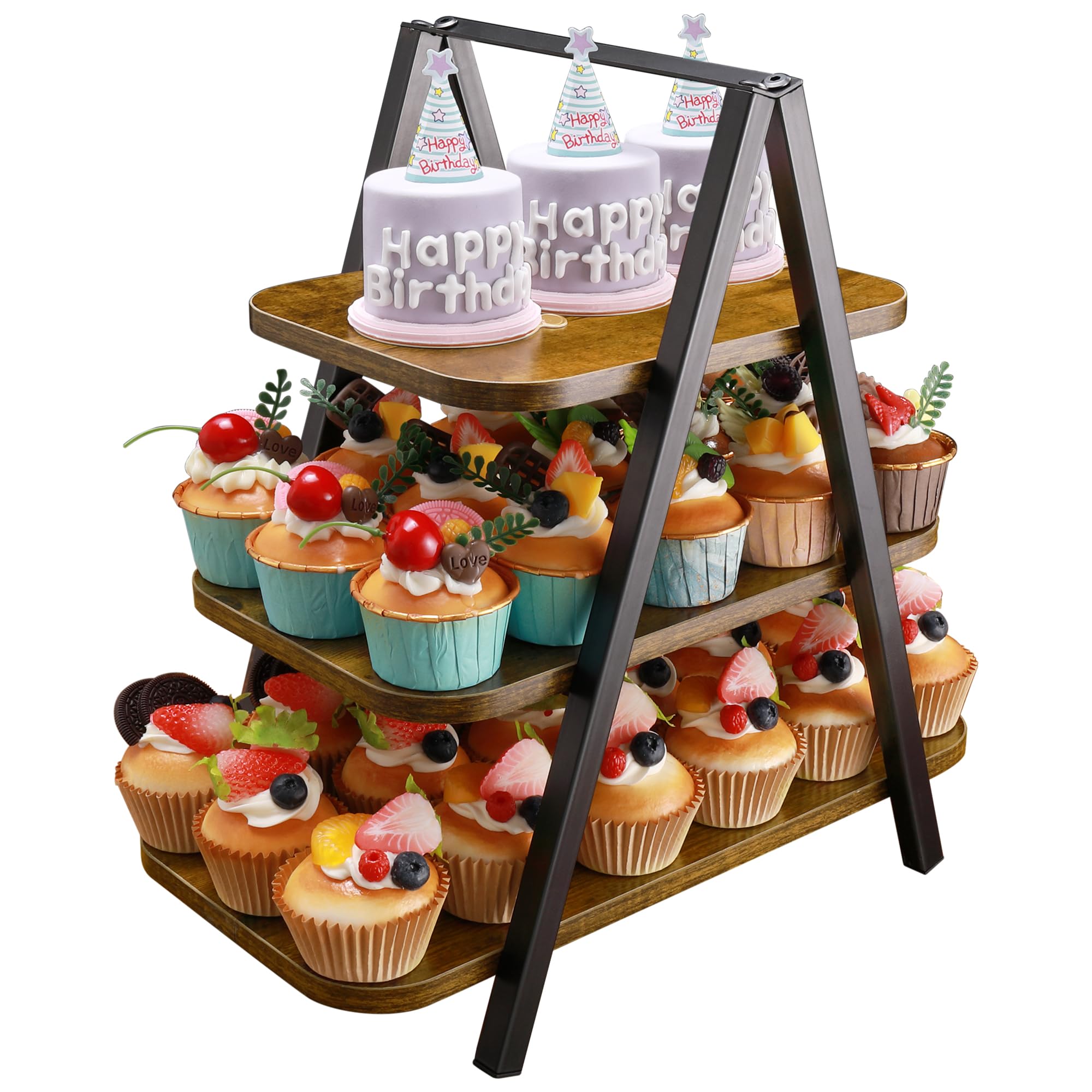 Amazon.com: Cupcake Stand, Cupcake Stand for 50 Cupcakes, 3-Tier ...