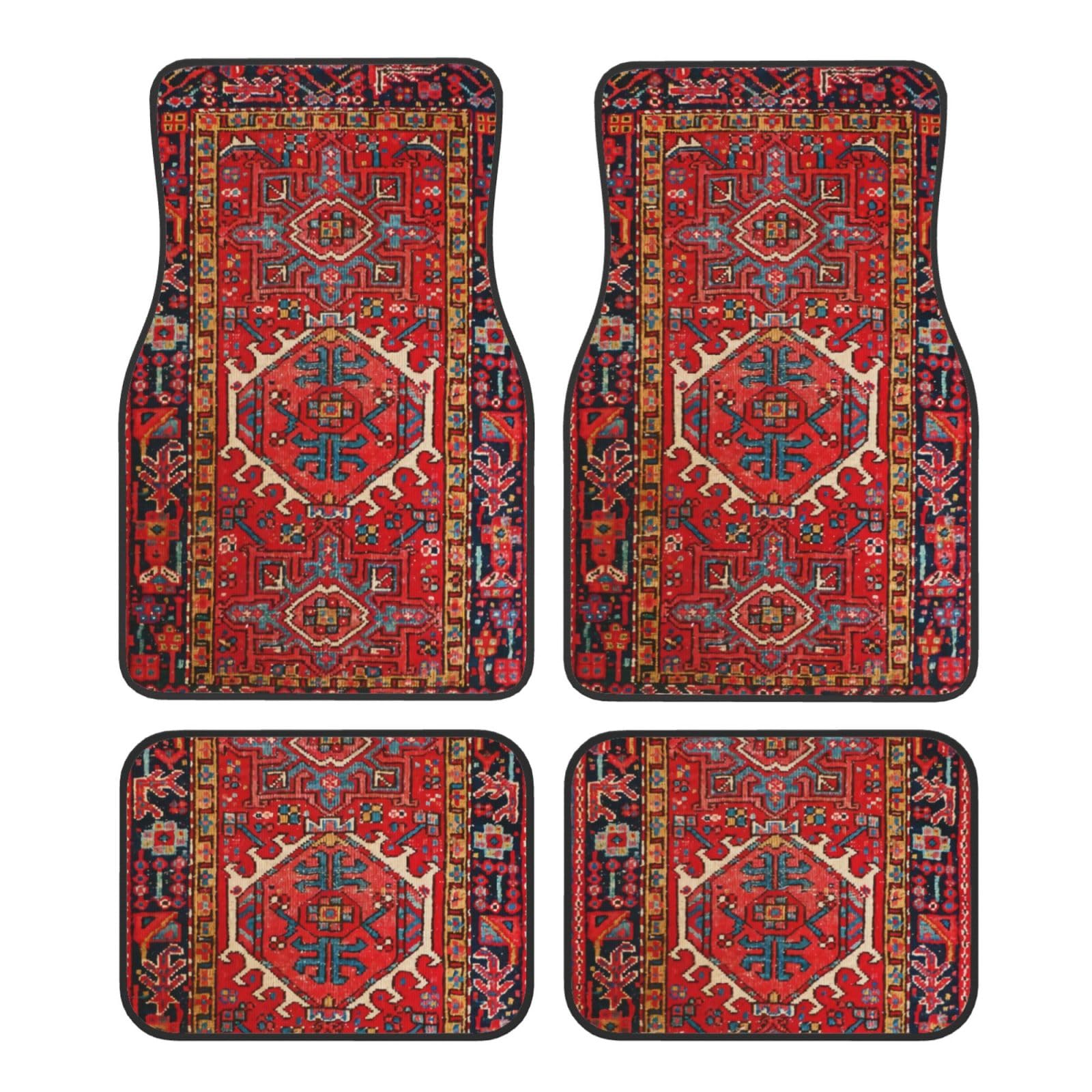 Amazon.com: Car Floor Mats Set of 4, Antique Oriental Turkish Persian ...