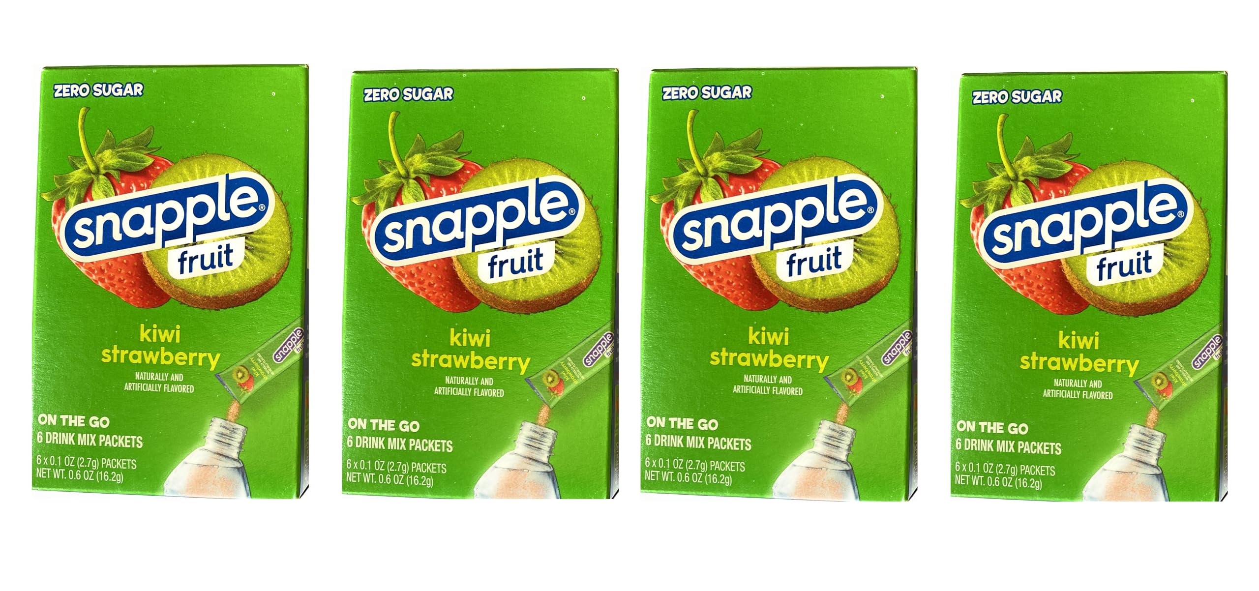 Amazon.com : Snapple Fruit Kiwi Strawberry Drink Mix - Four Boxes of ...