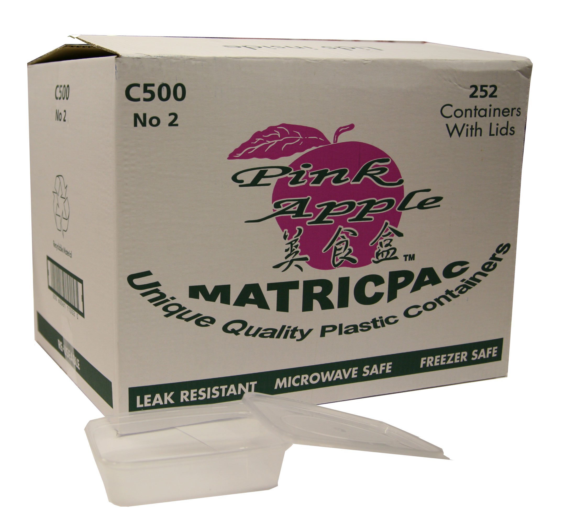 Pink Apple C500 Unique Quality Plastic Containers 35 g (Pack of 252 ...
