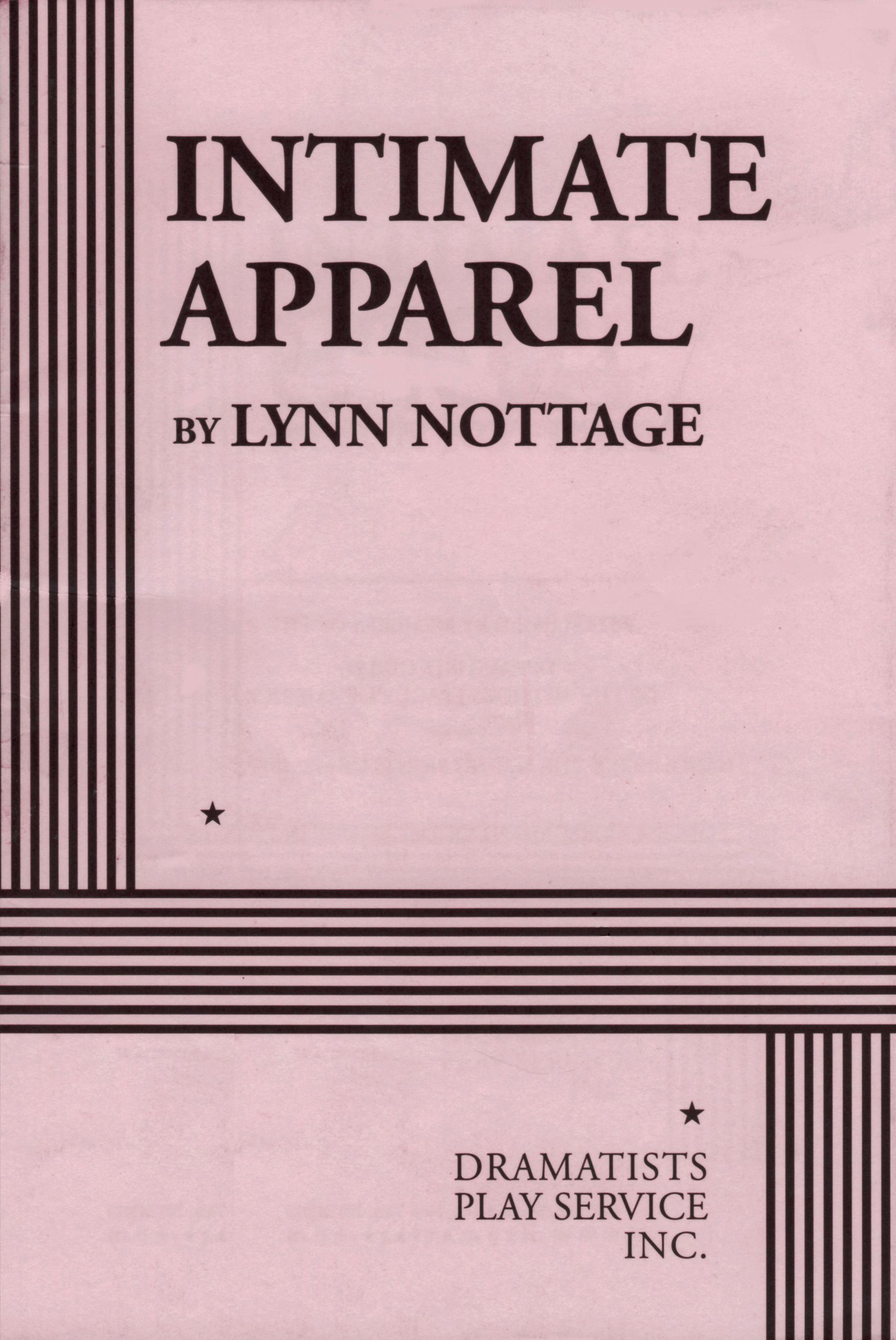 Intimate Apparel: Nottage, Lynn: 9780822220091: Amazon.com: Books