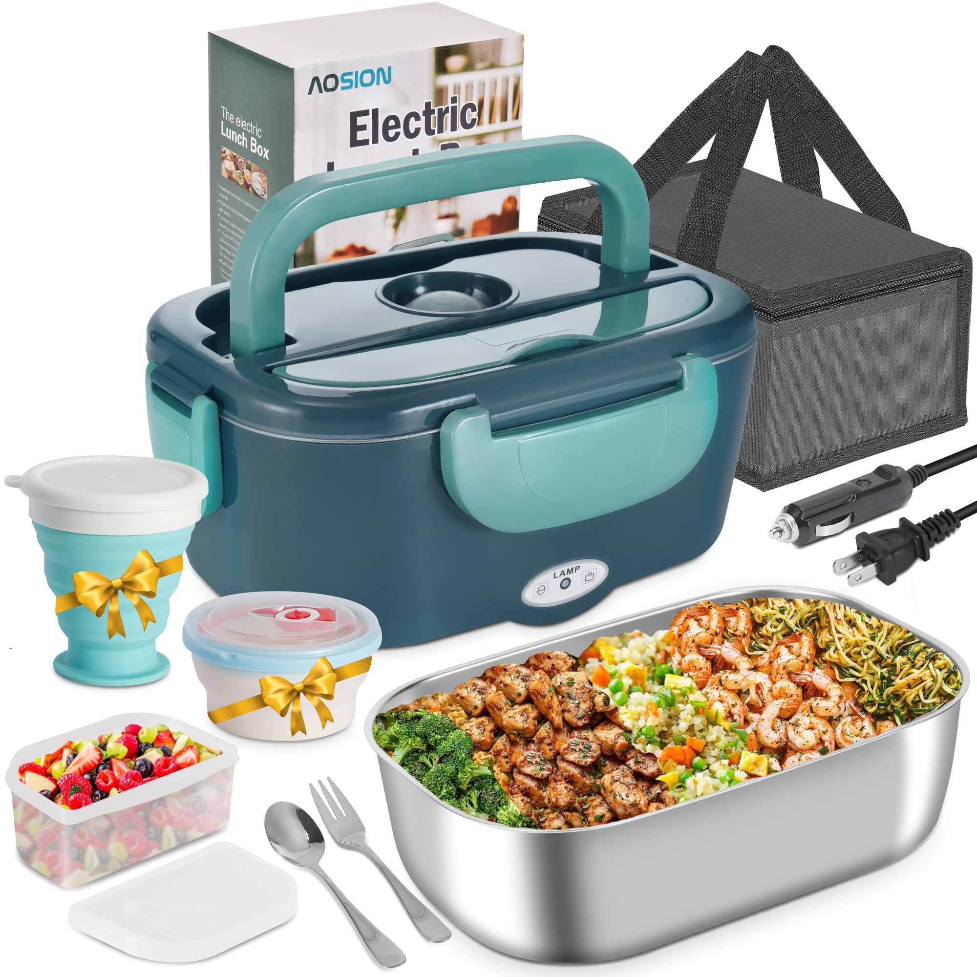 Amazon.com: AOSION Electric Lunch Box for Adults, 3-IN-1 80W Self ...
