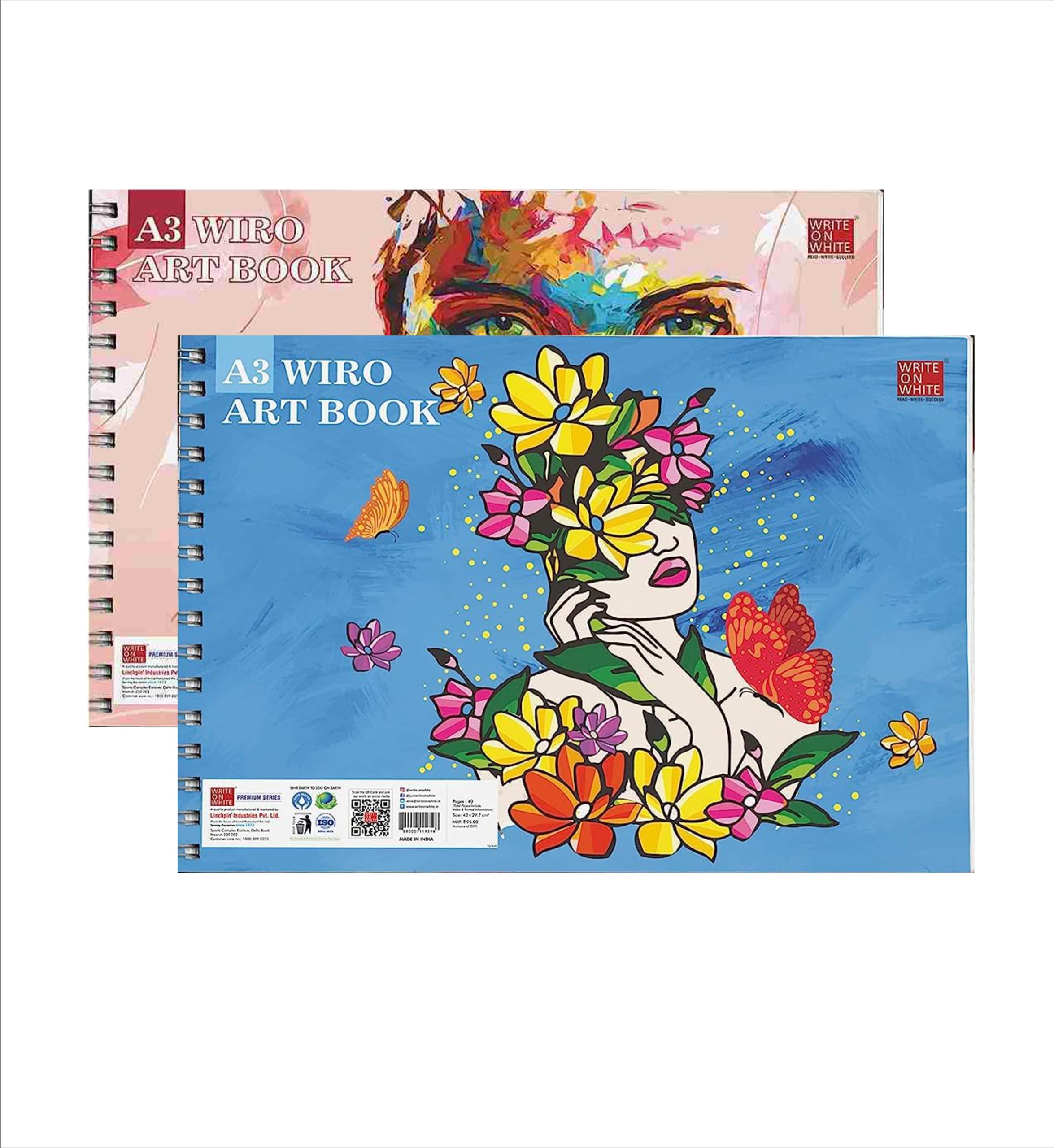 WRITE ON WHITE Big Art Books Combo for Artists, Students & Kids Soft ...