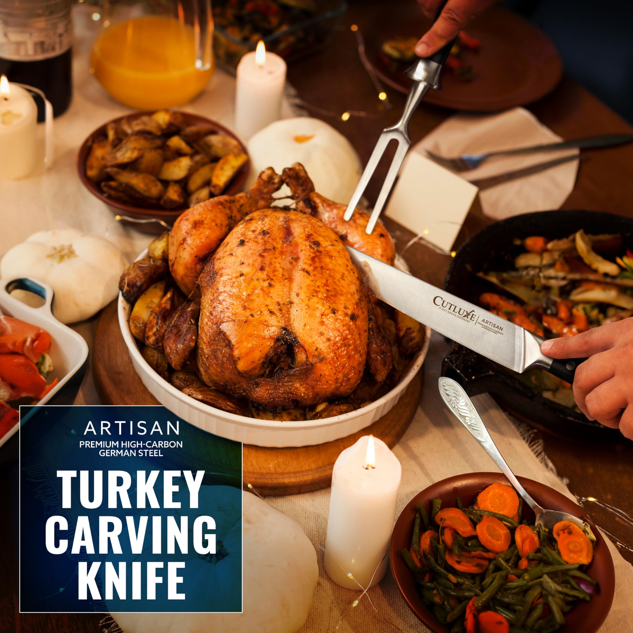 Snapklik.com : Turkey Carving Knife 9" Carving Knife For Meat Razor ...