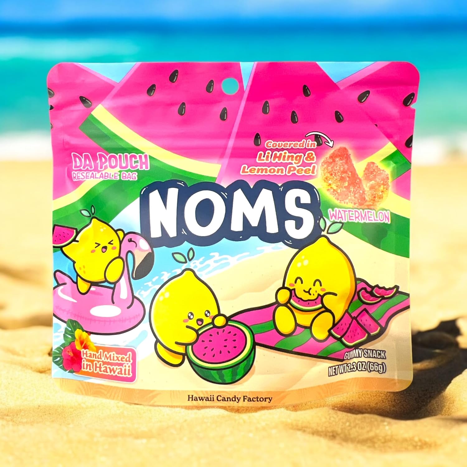 Amazon.com : NOMS Watermelon Li Hing Lemon Peel Gummy Snacks – A Burst ...