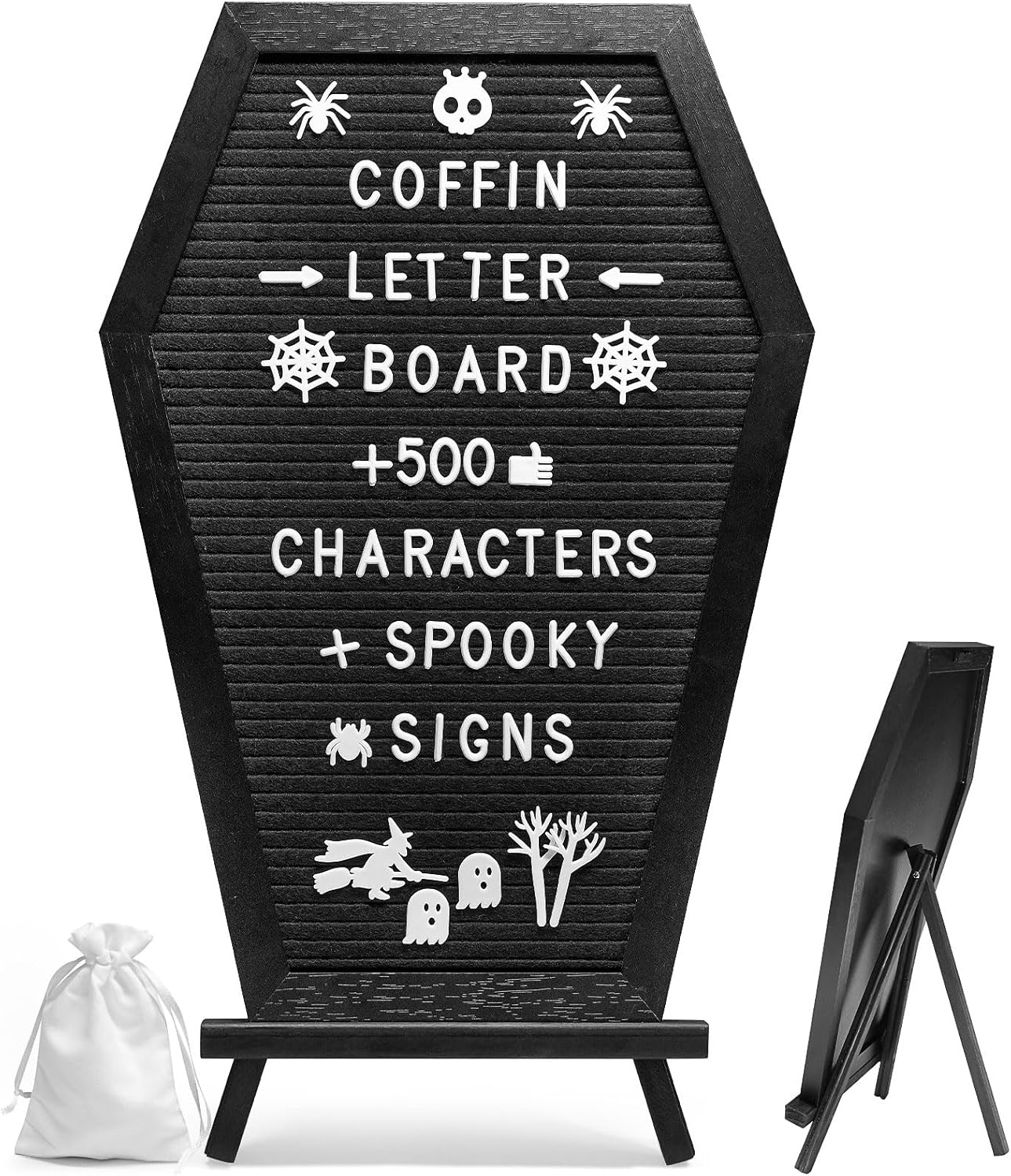 Amazon.com: skyfiree Coffin Letter Board Sign with 500 Characters ...
