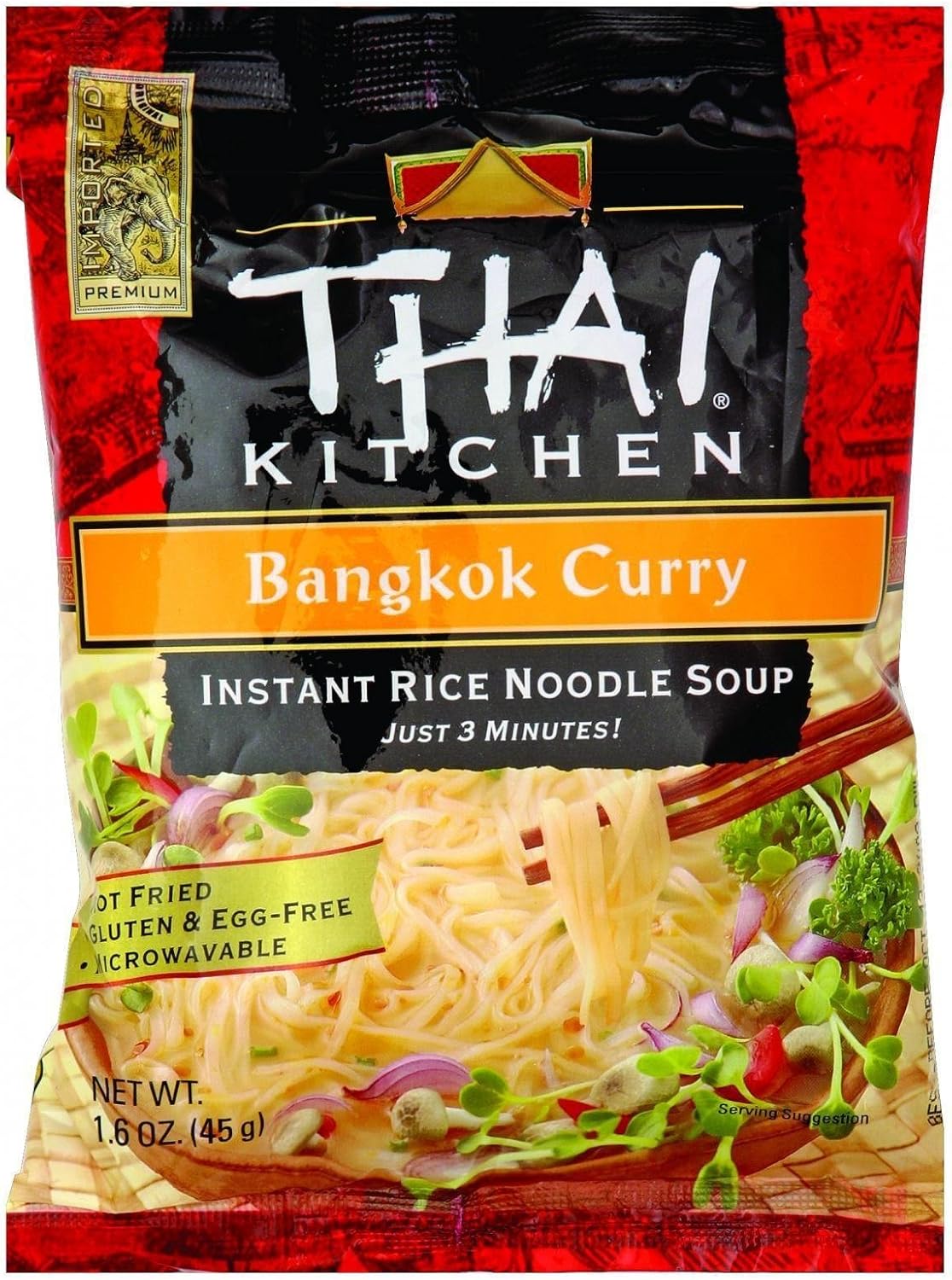 Thai Kitchen Instant Rice Noodle Soup - Bangkok Curry - Medium - 1.6 oz ...