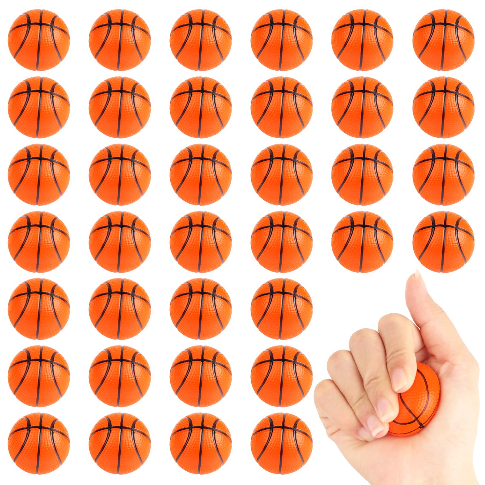 Amazon.com: Mini Basketball Stress Ball 36 Pack Basketball Party Favors ...