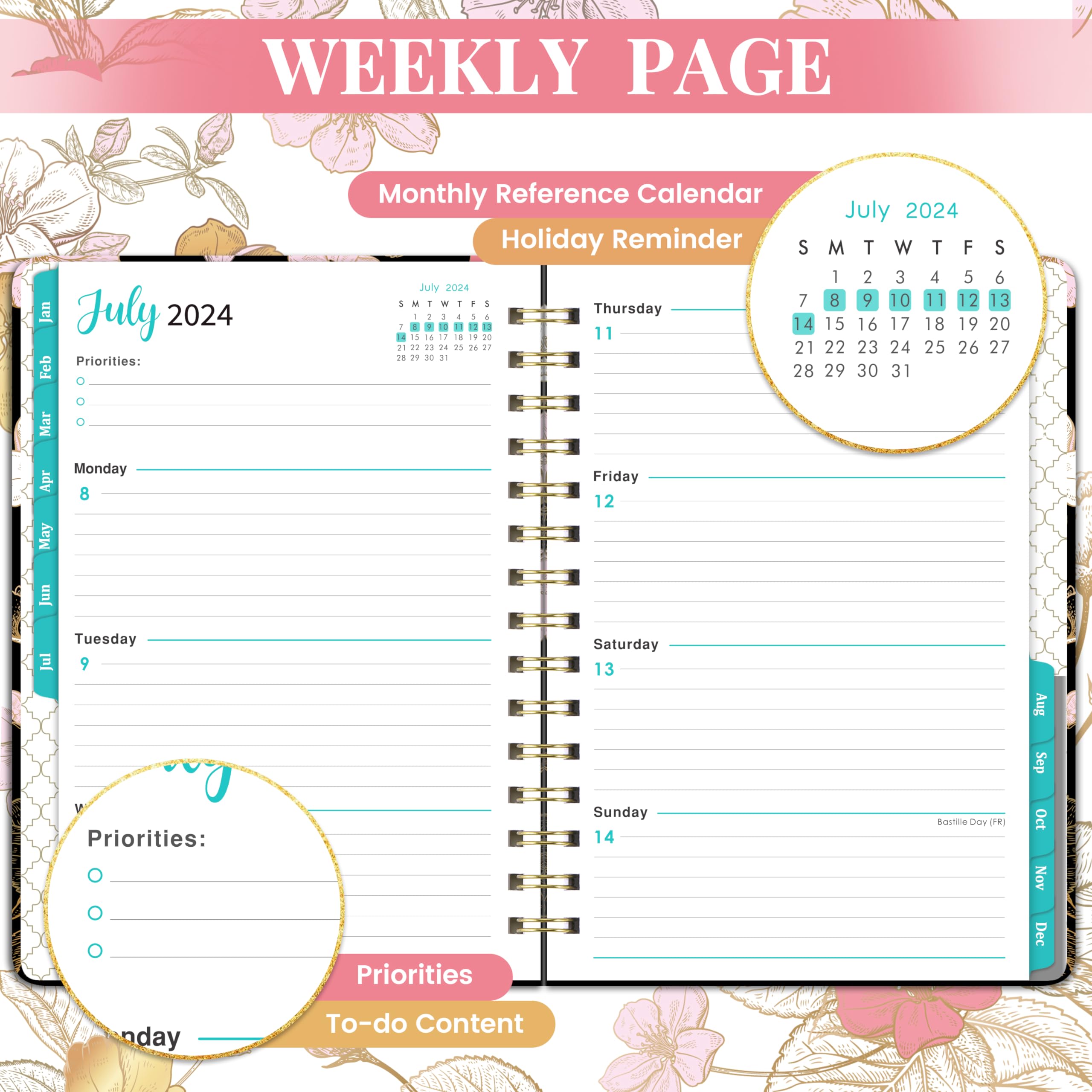 Snapklik.com : 2024 Planner - Planner 2024 From Jan 2024 To Dec 2024 ...
