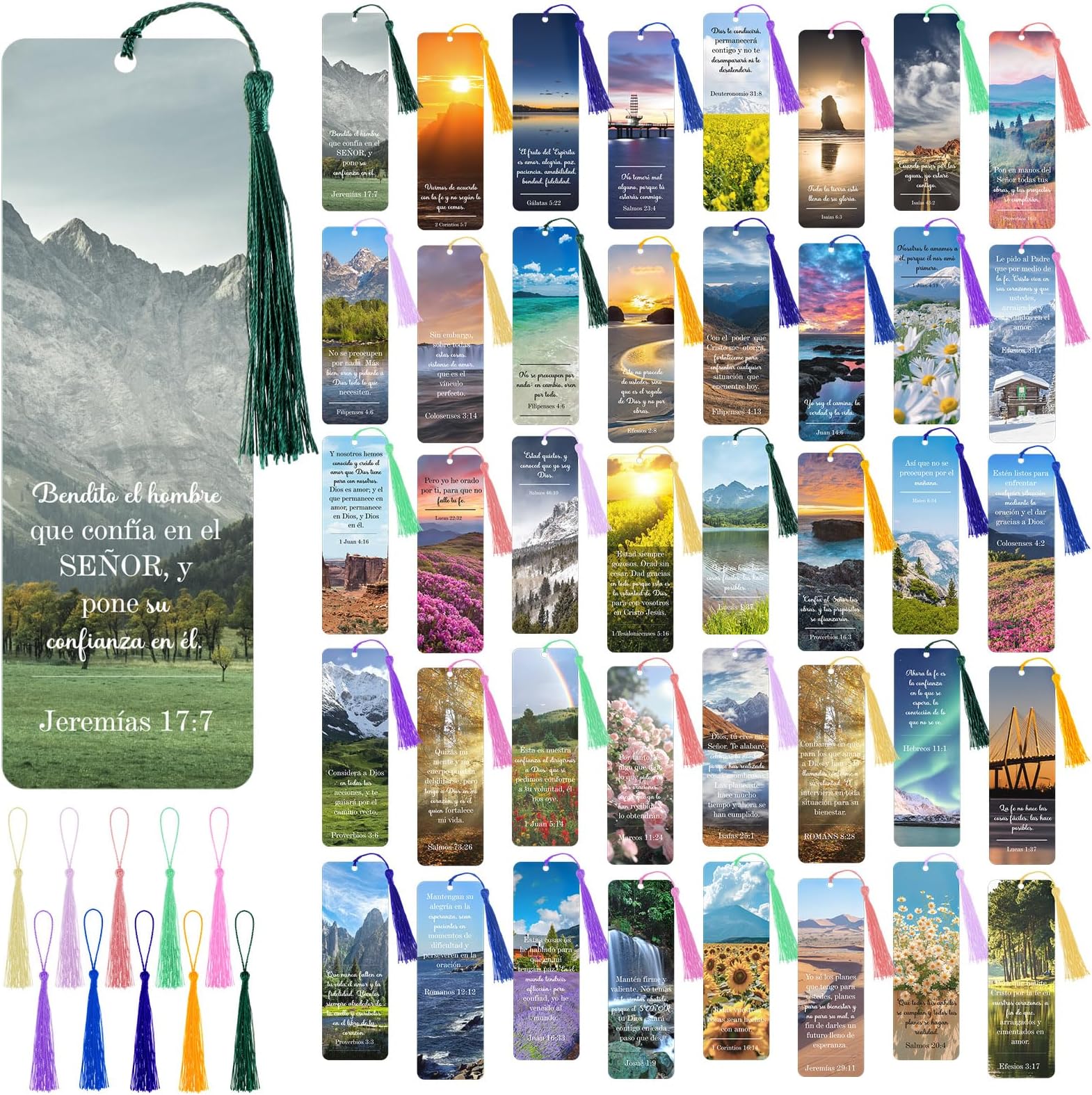 Amazon.com: Motiskyy 100 Pcs Spanish Bible Emergency Numbers Bookmark ...