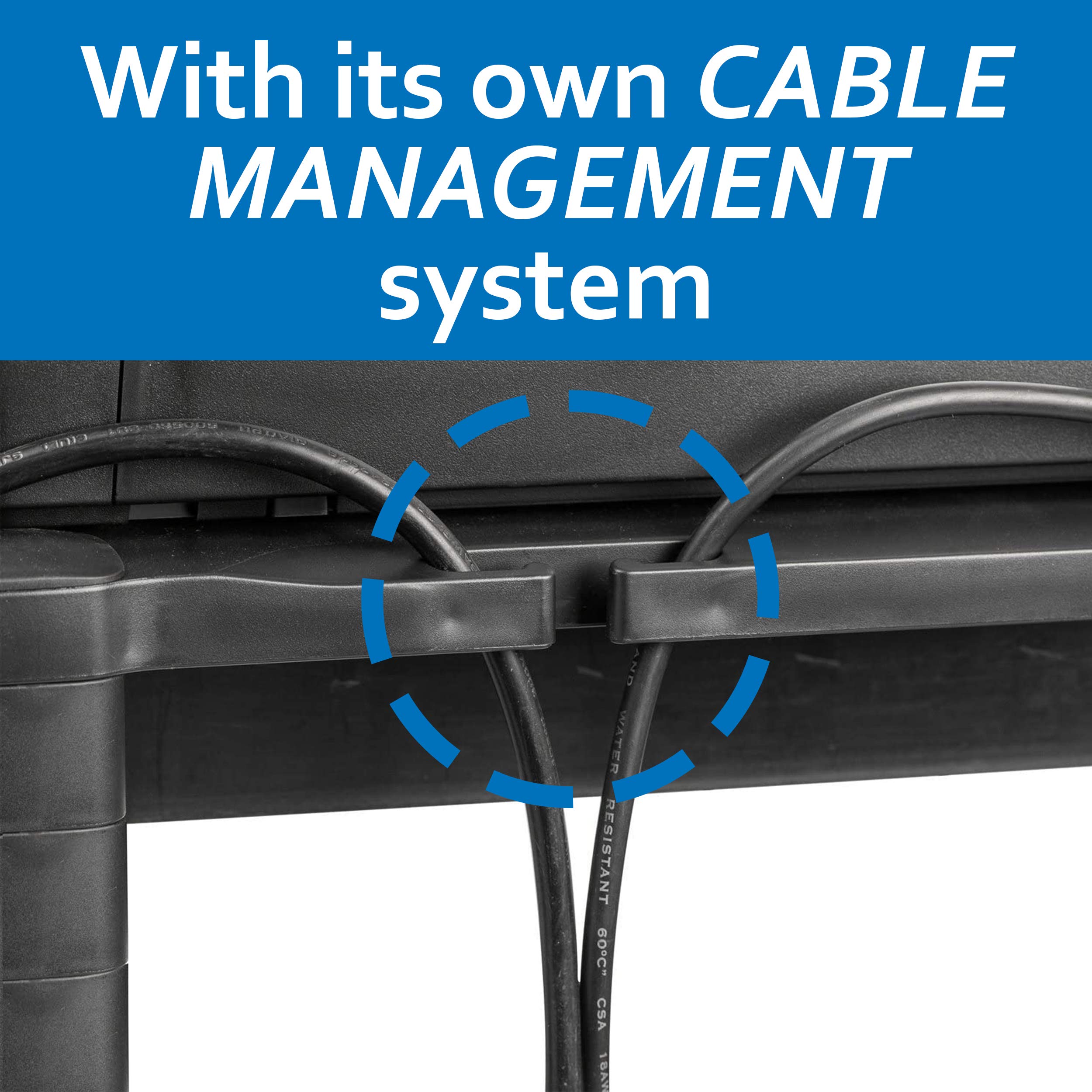 Halter Monitor Stand Riser with Organizer Drawer and Cable Management ...