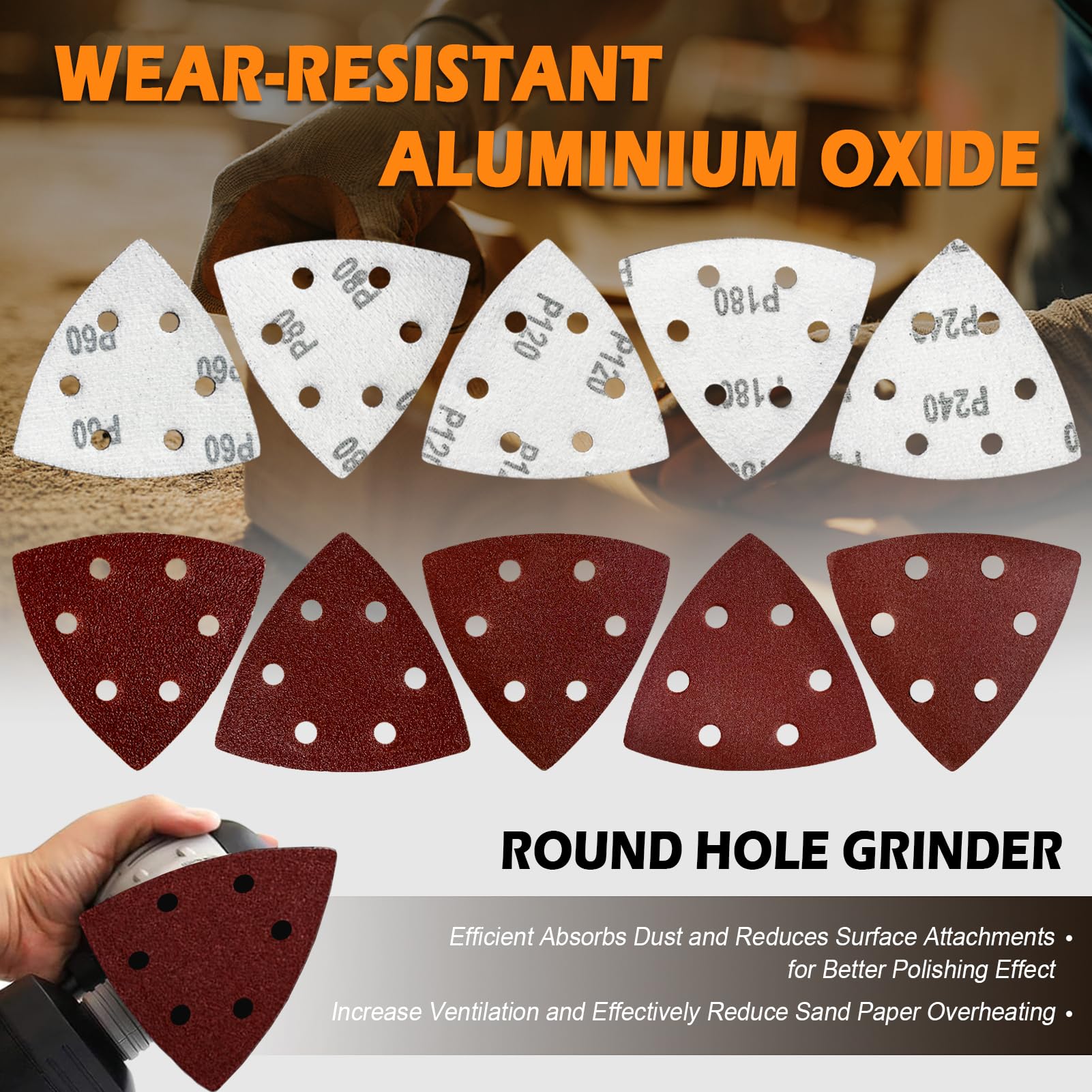 Dewalt Sander 25pcs Oscillating Multi-Tool Sanding Paper With Finger ...