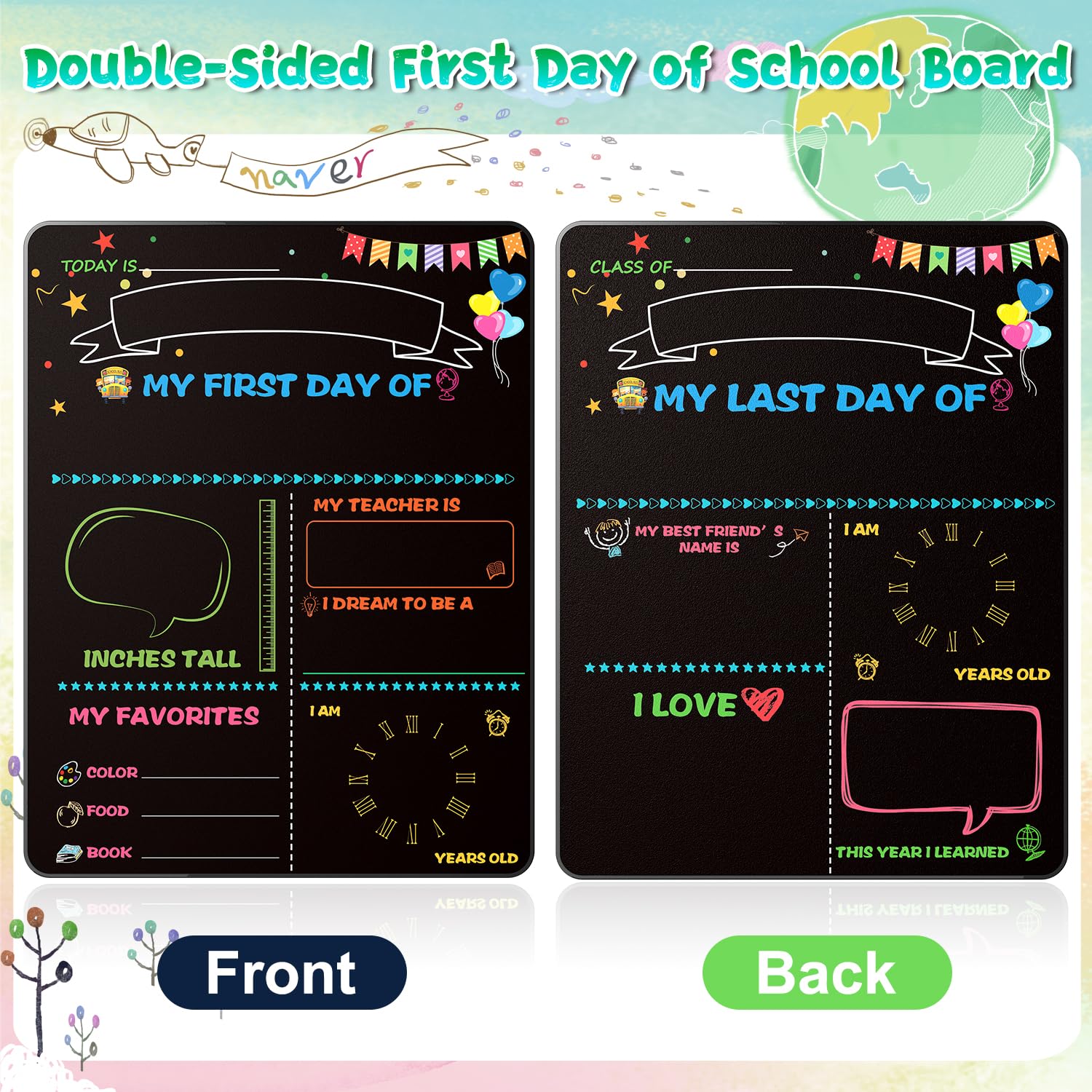 Snapklik.com : First Day Of School Sign Chalkboard - 14 X 11 Inches ...