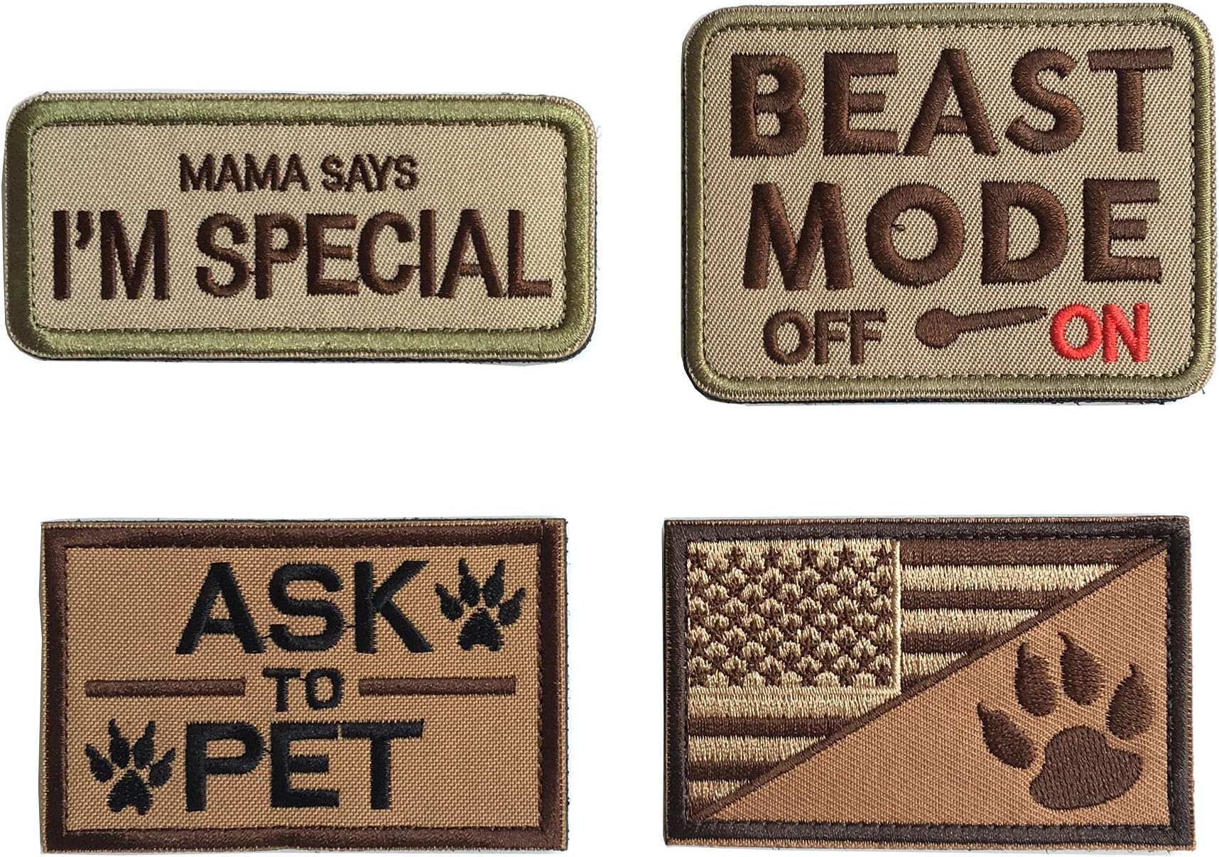 Amazon.com: FRTKK Tactical Military Embroidered Applique Morale Hook ...
