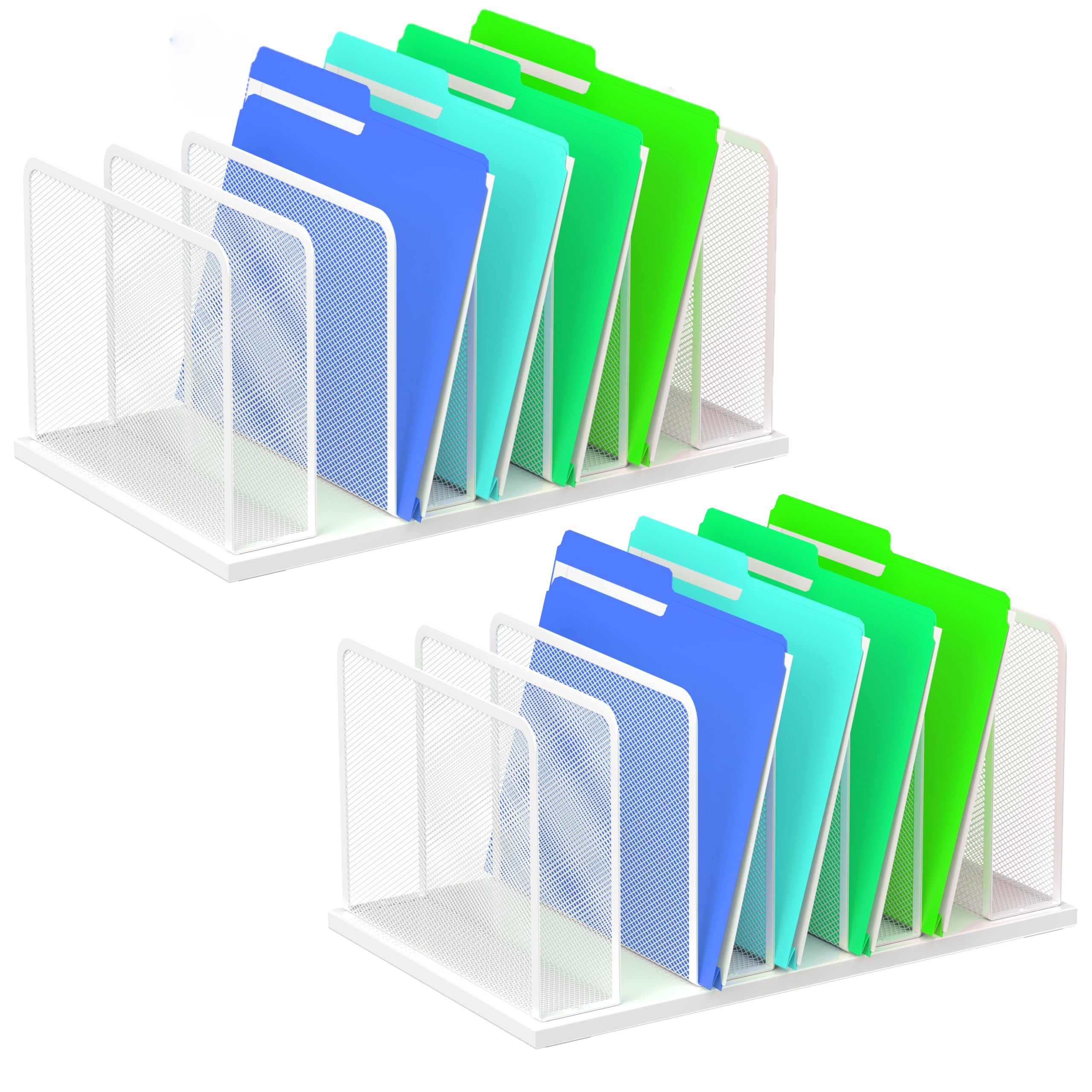 Amazon.com: Kuntine.B Desk File Organizer Upright Mesh Desktop ...