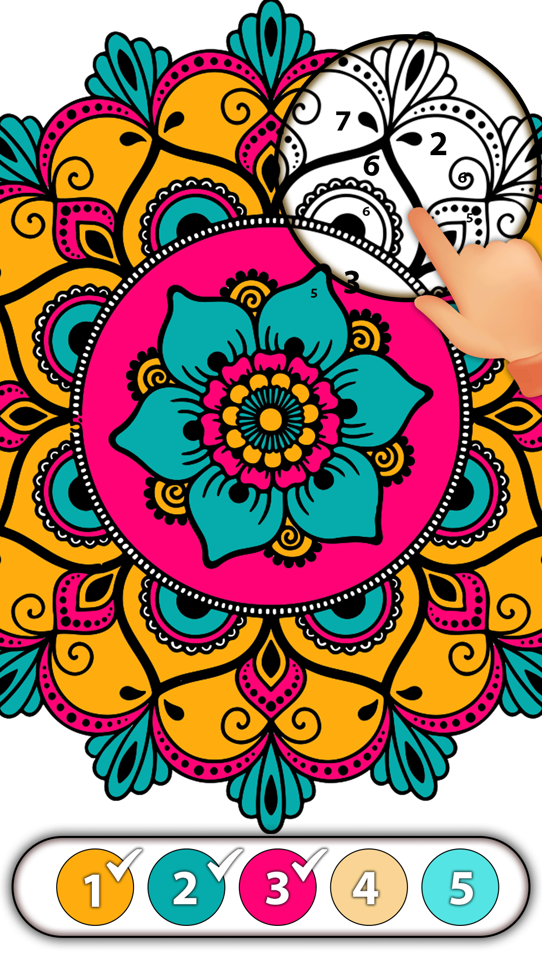 Mandala Color By Number Art : Flower Mandala Coloring Book - Mandala ...