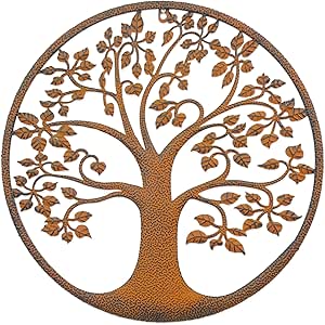 Amazon.com: TOPIA 19.5Inch Metal Twisted Tree of Life Wall Art Tree Art ...