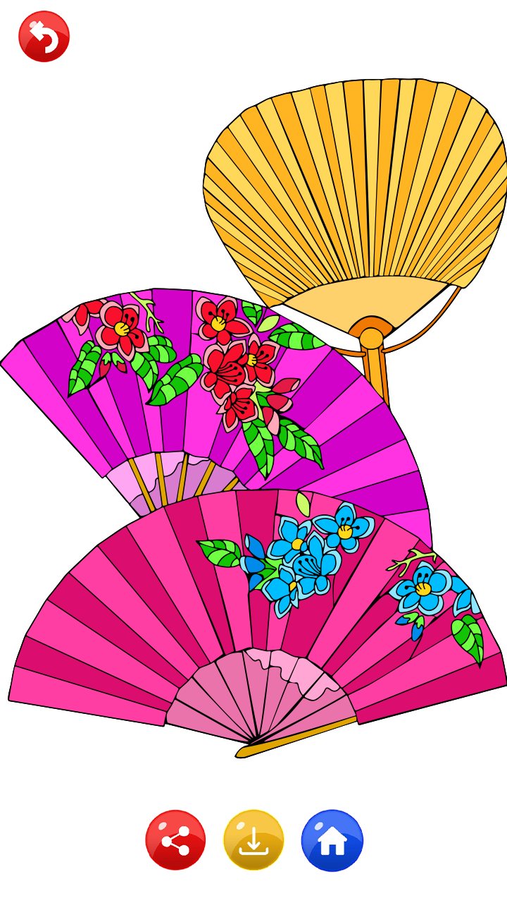 Japanese Coloring Book : Color by Number - Coloring Games for Adults ...