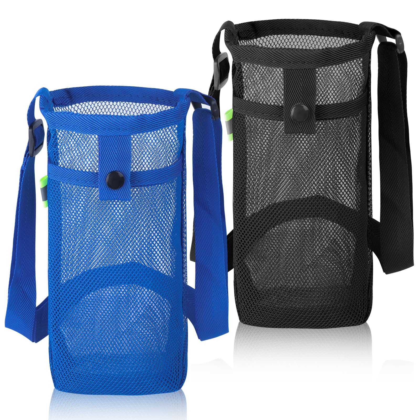 Amazon.com: GAOHUI 2 Packs Water Bottle Holder with Strap, Mesh Water ...