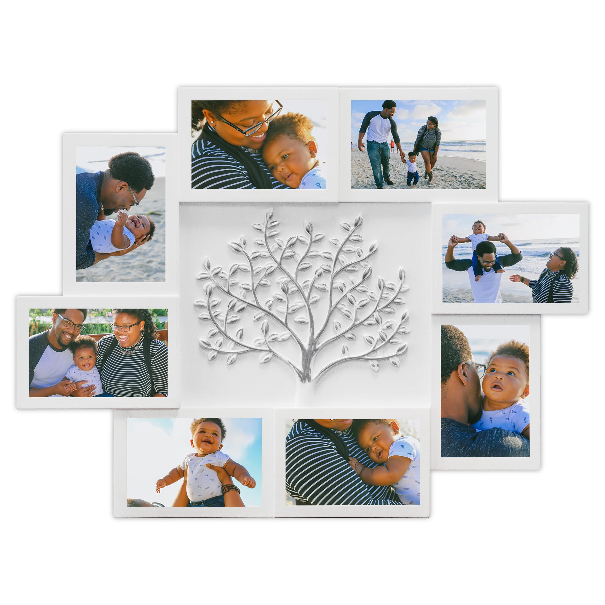 J.M.Deco 8 Opening Collage Picture Frames for Wall Decor, 4x6 Photo ...