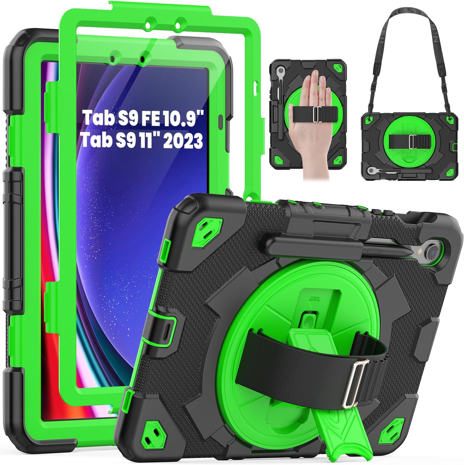 Amazon.com: HXCASEAC Case for Galaxy Tab S9 Fe + Case/Tab S9 Plus Case ...