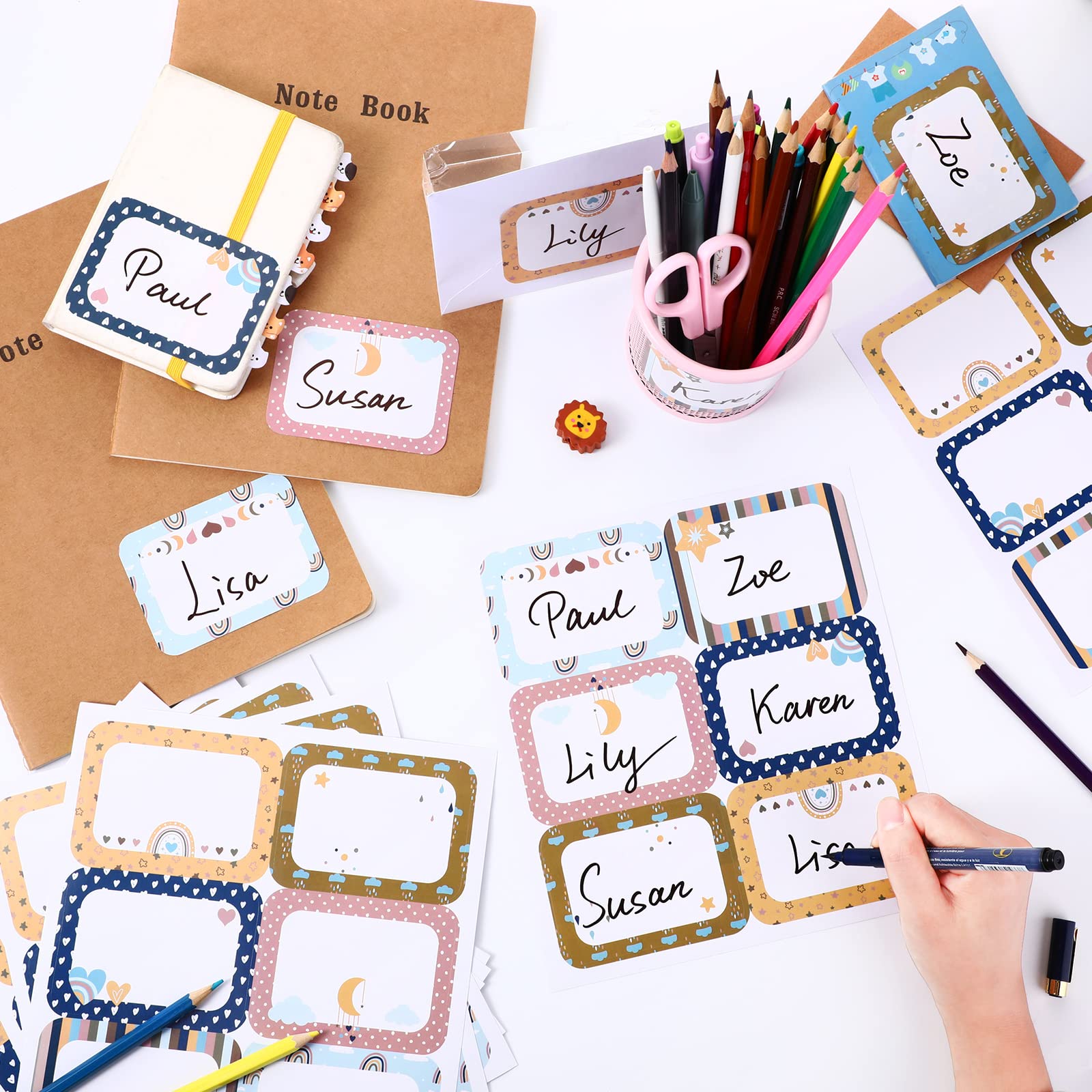 Snapklik.com : Nezyo 144 Pieces Boho Name Tag Stickers For Students ...