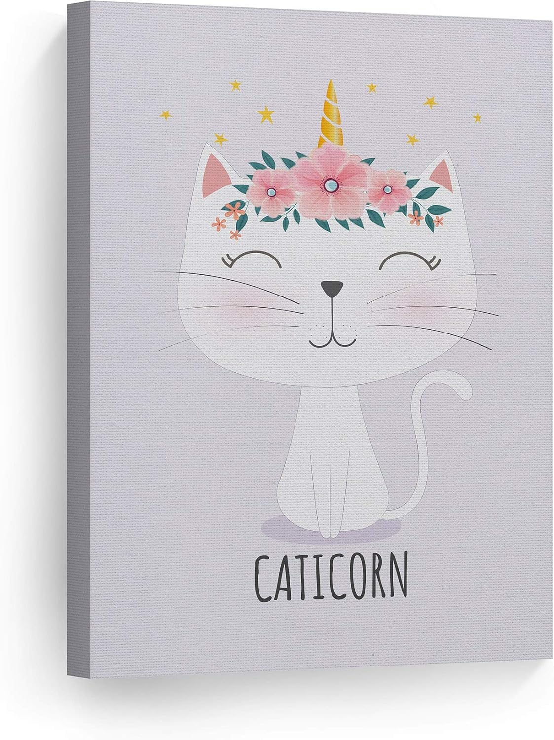 Amazon.com: Smile Art Design Cute Caticorn Unicorn Wall Decor Unicorn ...