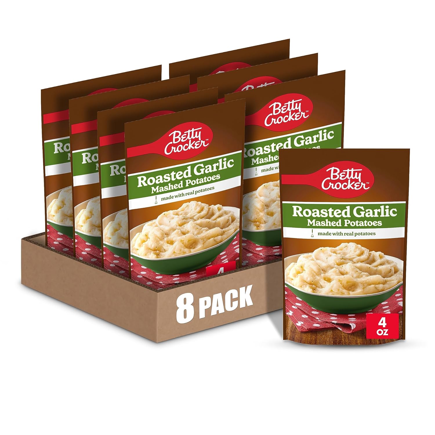 Amazon.com : Betty Crocker Roasted Garlic Mashed Potatoes, Made with ...