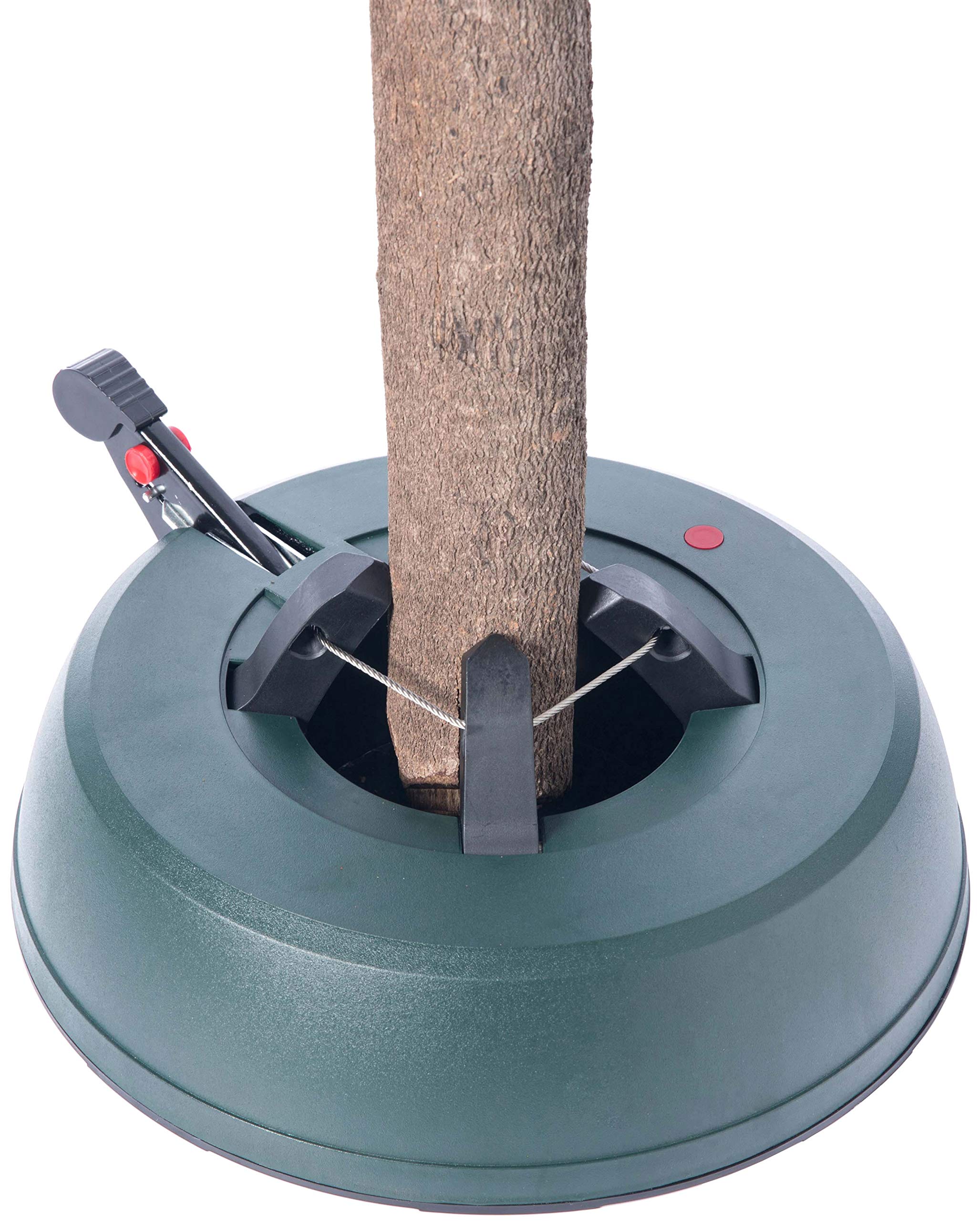 Gardenised Automatic Plastic Green Foot Pedal Christmas Tree Stand