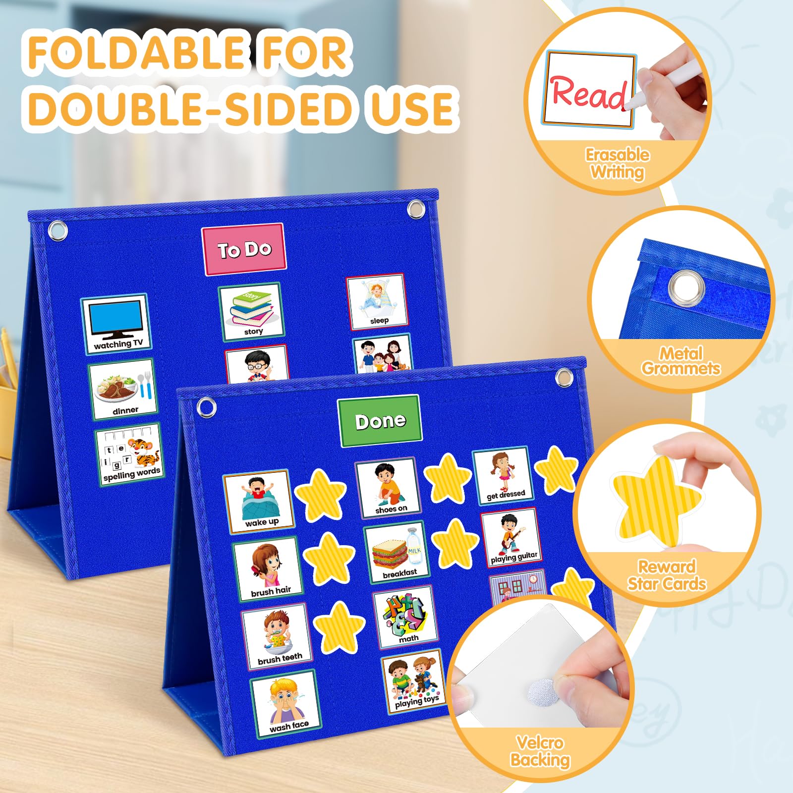 Snapklik.com : ALSLEA Large Visual Schedule For Kids