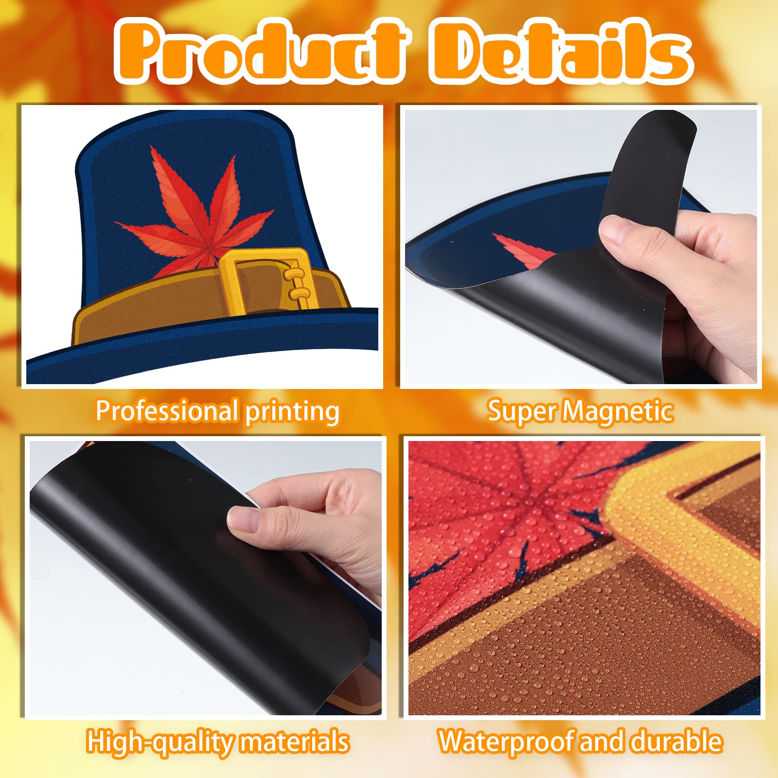 Thanksgiving Garage Door Cover H1vojoxo 24PCS Fall Garage Door Magnets ...