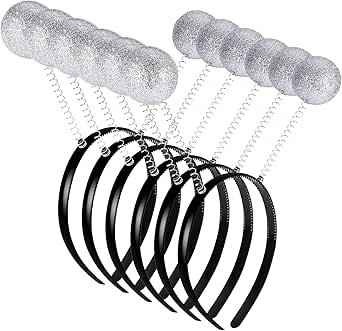 Amazon.com: MeiMeiDa 6 PCS Silver Headband Boppers Sparkle Alien ...