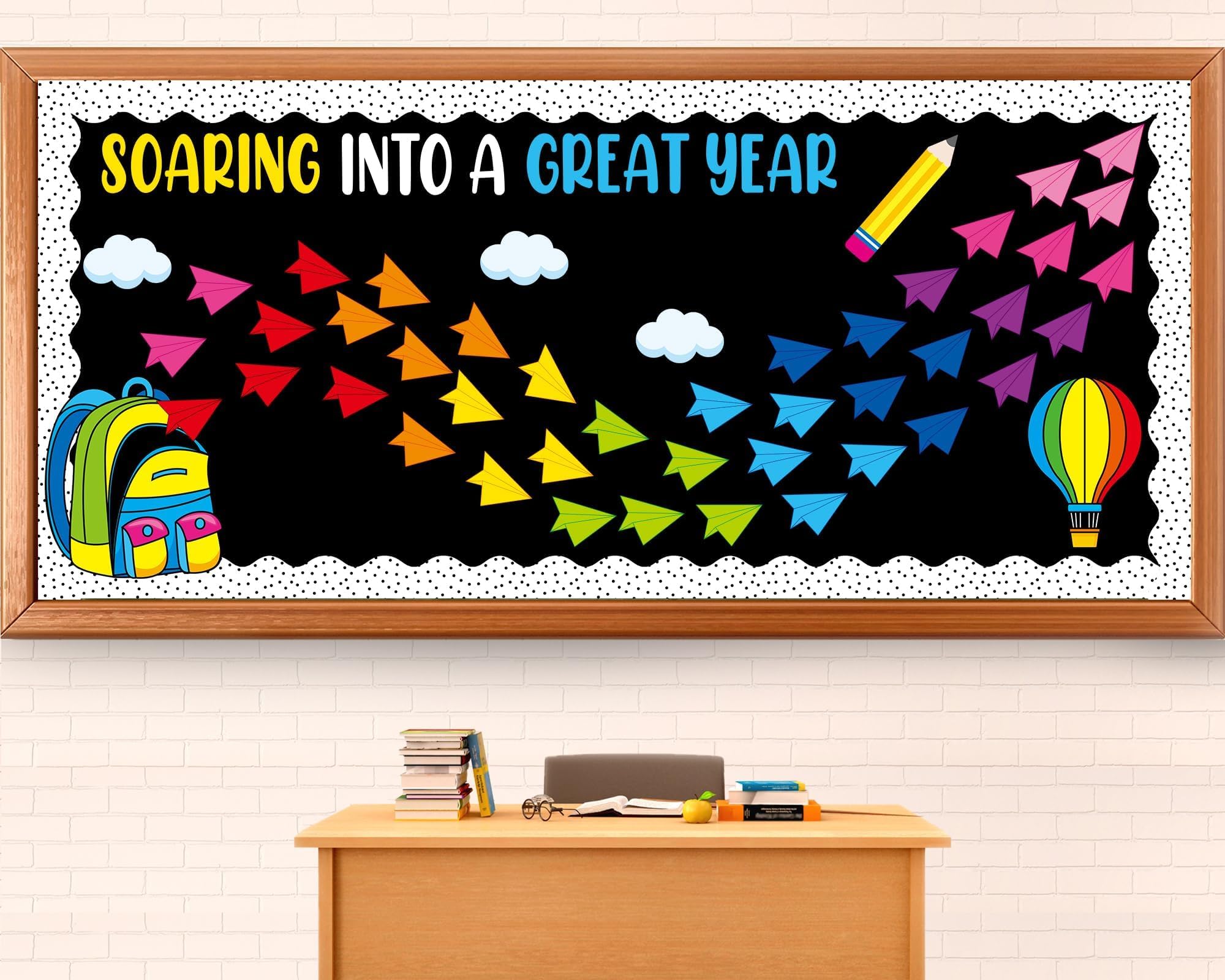 Amazon.com: Soaring Into A Great Year Bulletin Board Set Hot Air ...