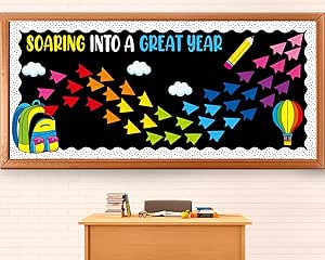 Amazon.com: Soaring Into A Great Year Bulletin Board Set Hot Air ...