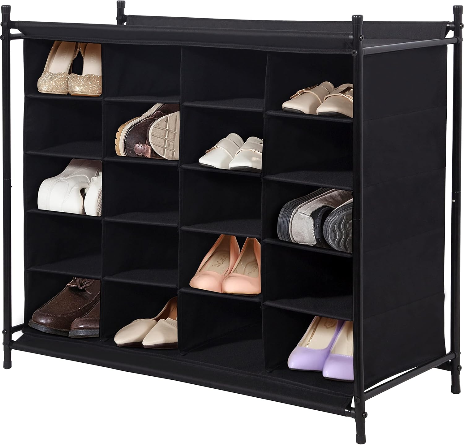 Amazon.com: STORAGE MANIAC Stackable Shoe Cubby Organizer, Free ...