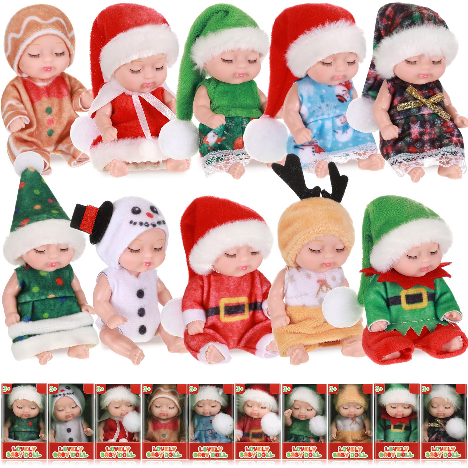 Snapklik.com : Hanaive 10 Pcs 4 Inch Mini Baby Dolls Lifelike Realistic ...