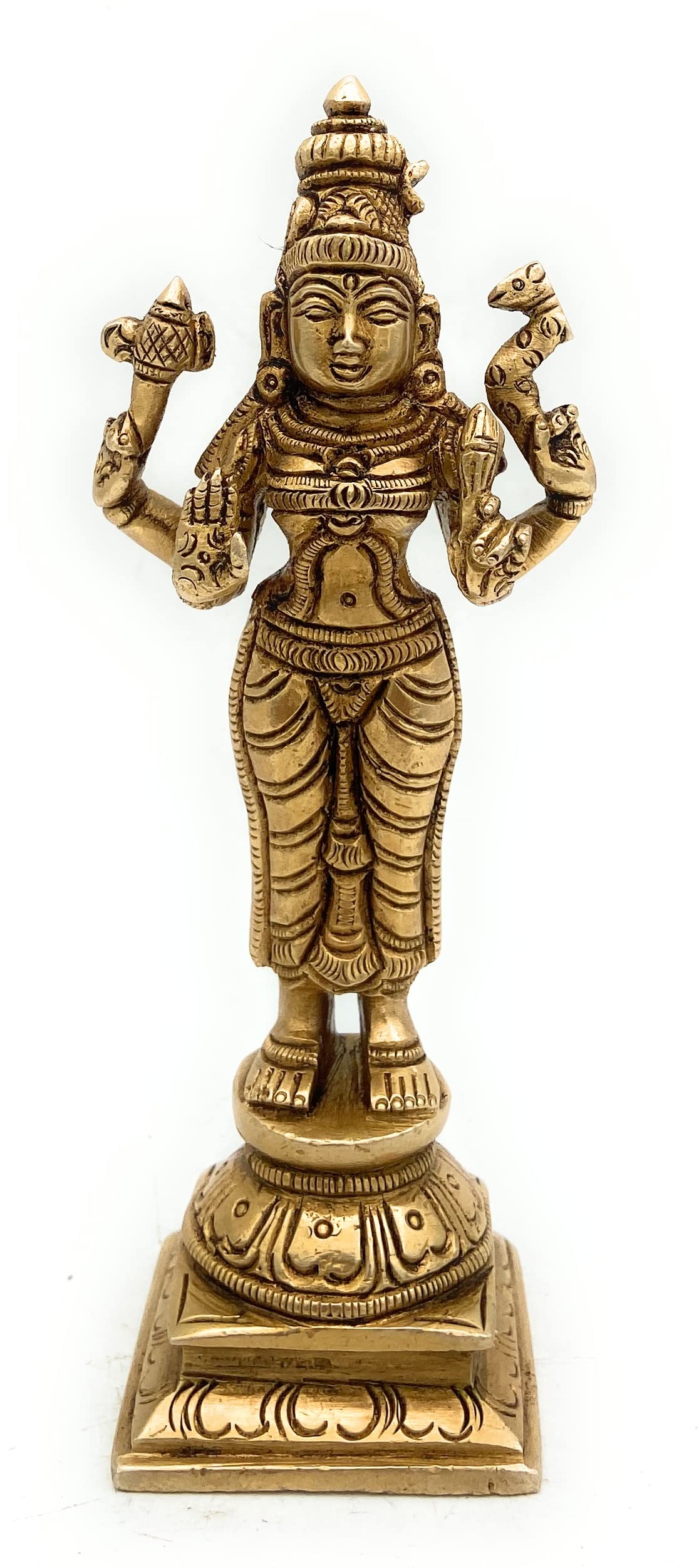Buy Bhunes Brass Parvati MATA Murti | Parvathi Devi Statue | Adi Paakti ...