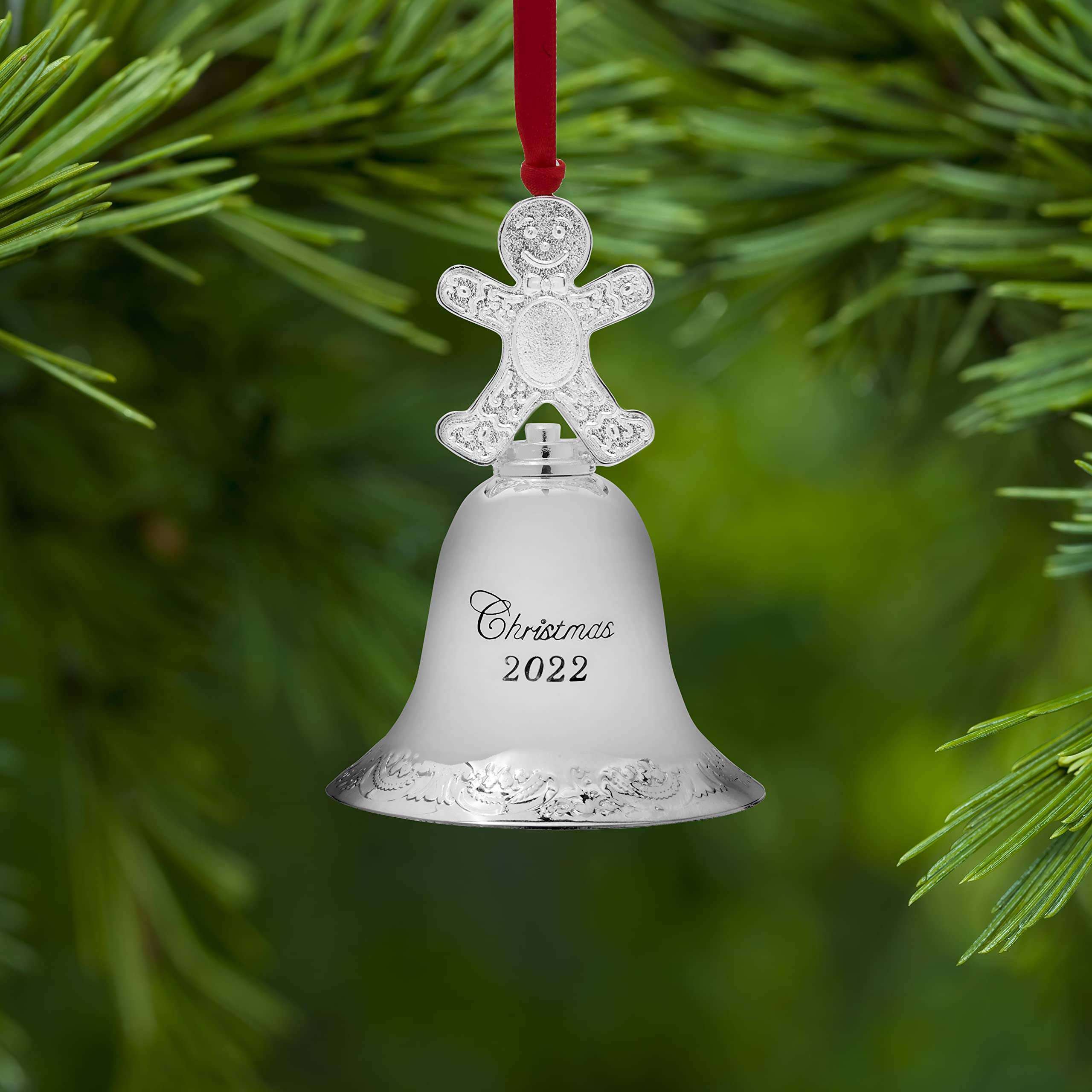 Snapklik.com : Wallace 2022 Silver-Plated Grande Baroque Bell Ornament ...