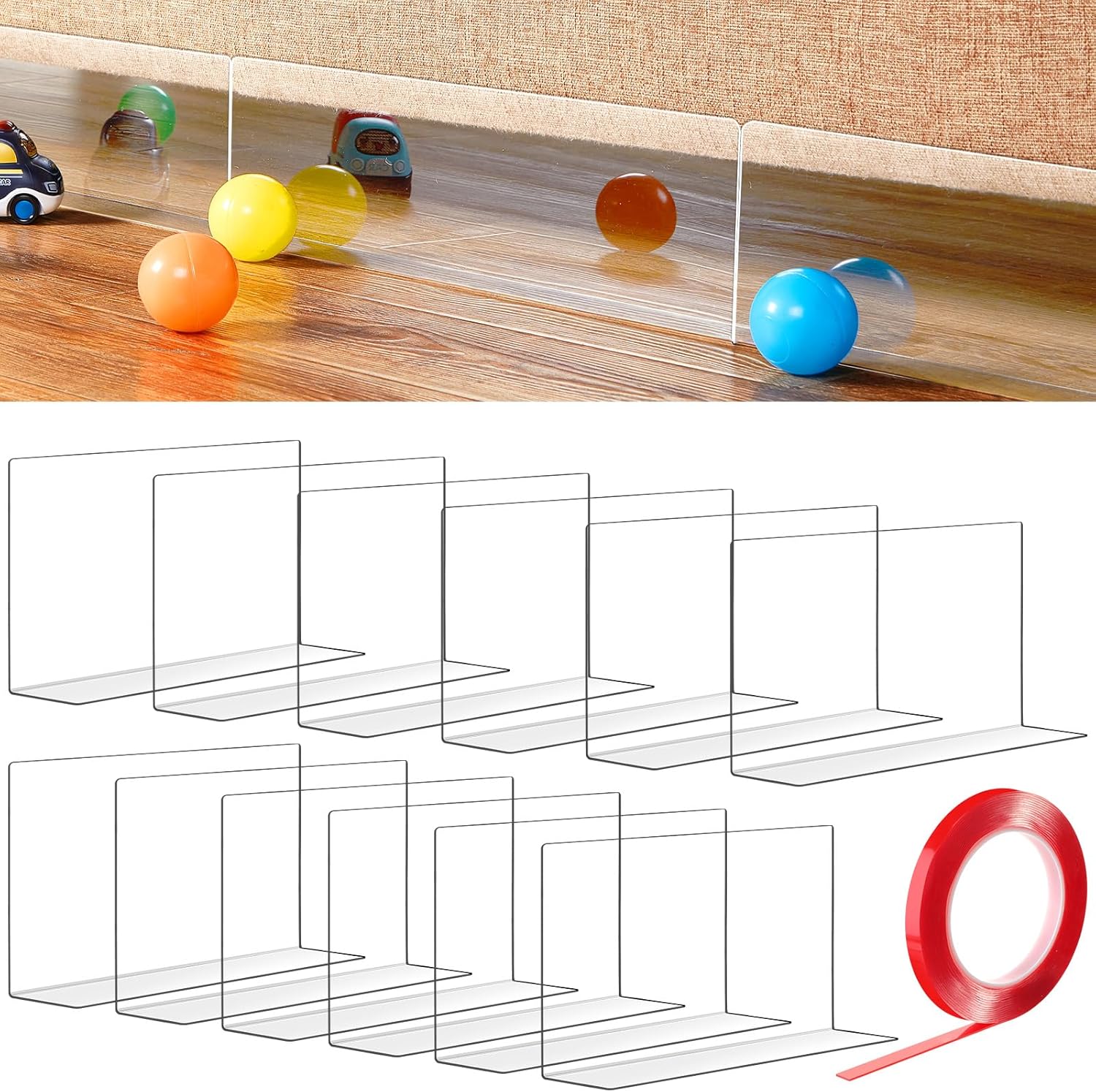Amazon.com: Qunclay 12 Pcs Under Couch Blocker for Kid and Pet Toys Toy ...