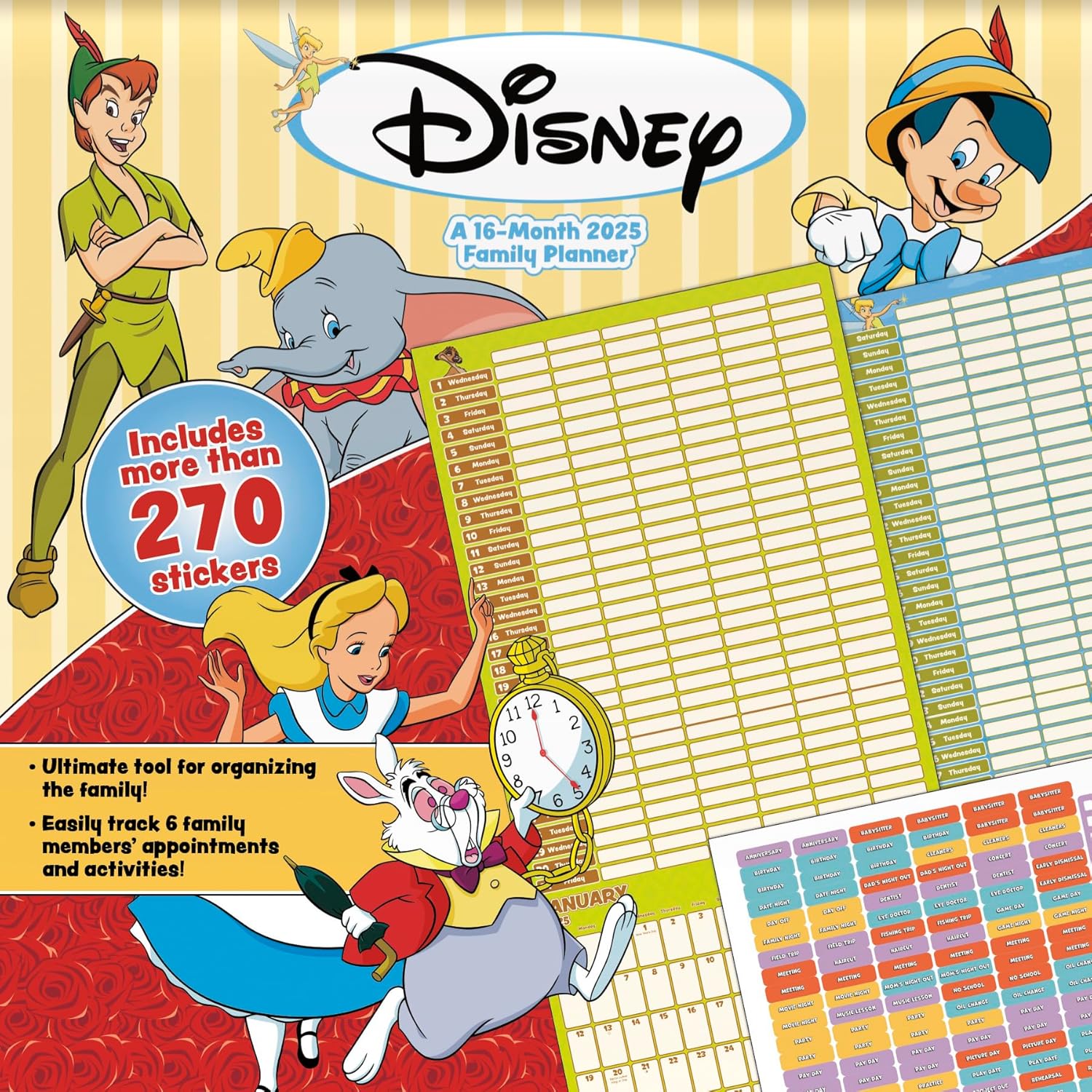 2025 Disney Classics Family Planner Wall Calendar with Reminder ...