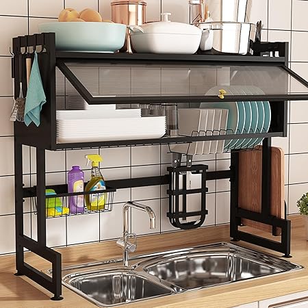 Amazon.com - wercome Over The Sink Dish Drying Rack 3 Tier Large Dish ...