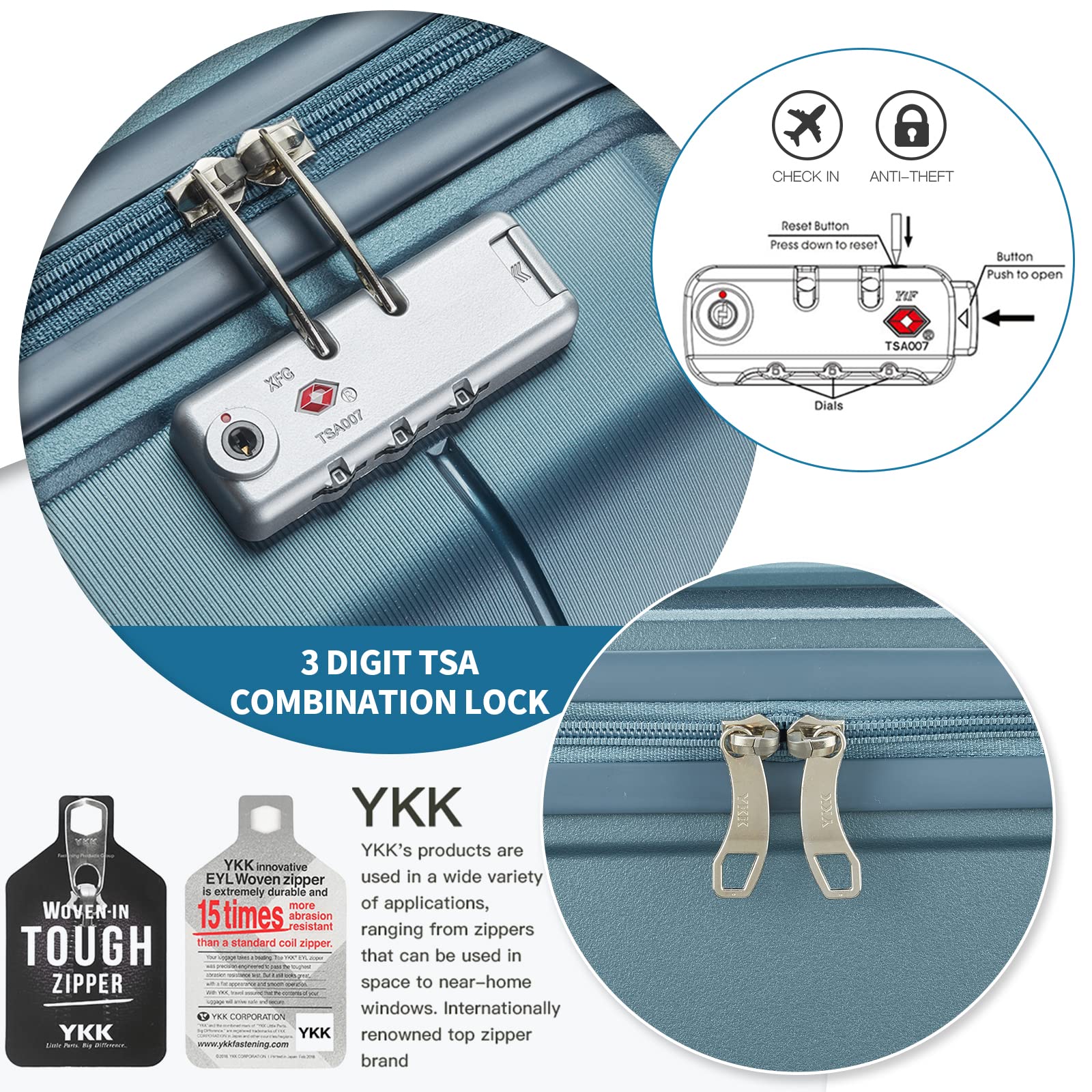 Snapklik.com : Somago 20" Carry On Luggage And 14" Mini Cosmetic Cases ...