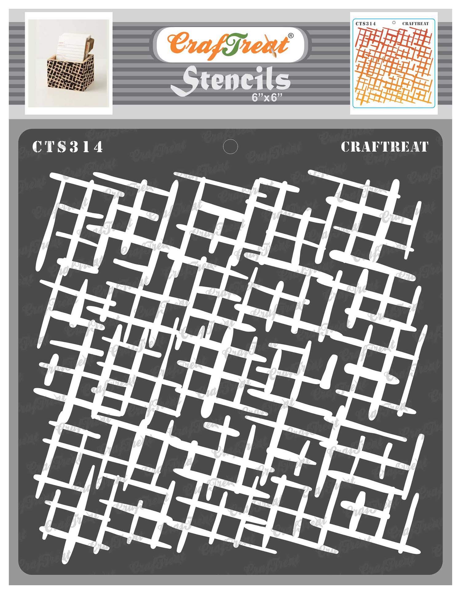 Amazon.com : CrafTreat Reusable Grid Stencils for Painting on Wood ...