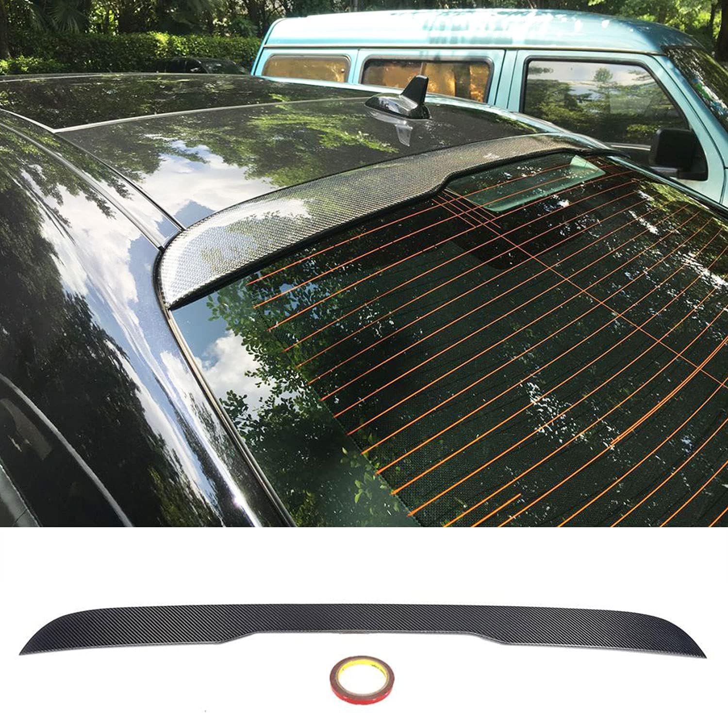 Amazon.com: MCARCAR KIT Carbon Fiber Roof Spoiler Fits for Mercedes ...