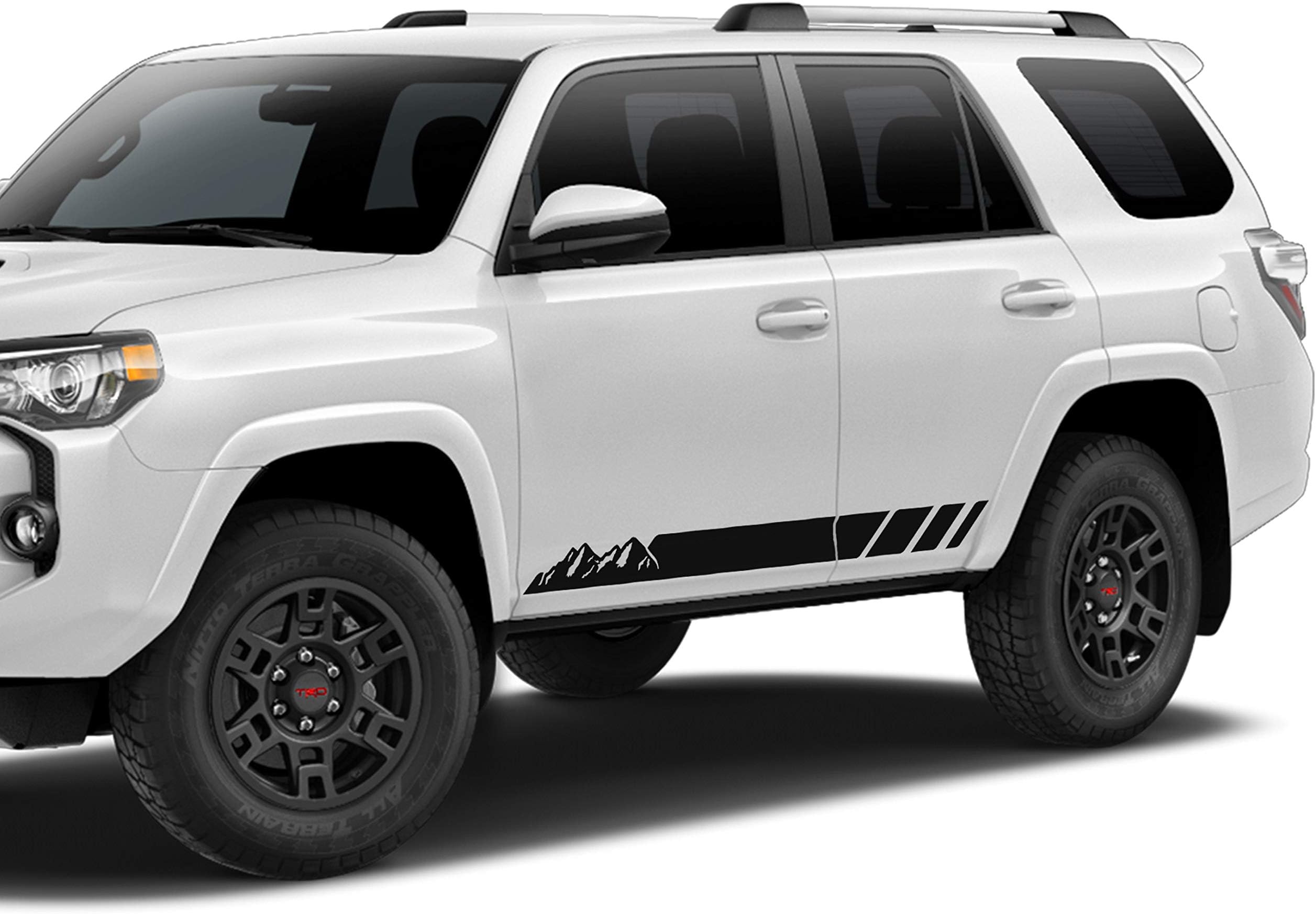Amazon.com - Skull Daddy Graphics TRD pro Black Side Graphic Decals ...
