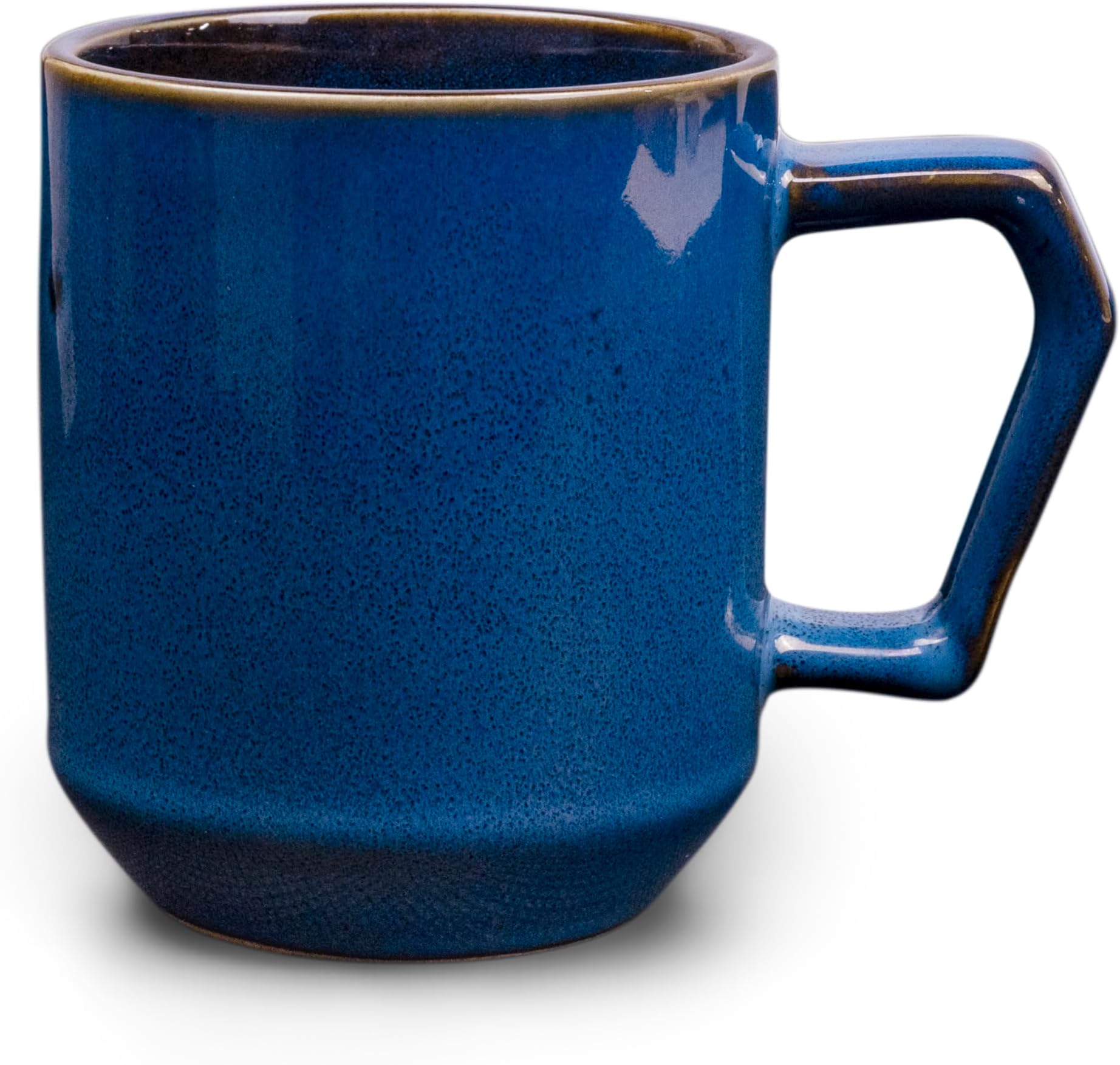 Shallow 380ml Porcelain Ceramic Cup coffee tea Mug Metalic Dual color ...