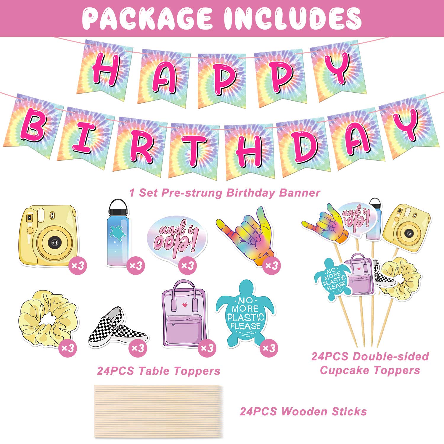 Bessmoso Vsco Party Decorations Supplies Vsco Birthday Banner Table ...