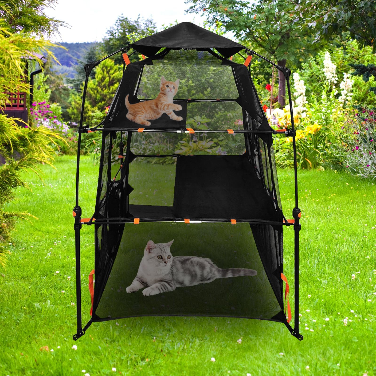 Homegroove Outdoor Cat Enclosures Tent, Portable Catio Outdoor Cat ...