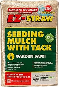EZ-Straw Seeding Mulch with Tackifier - Biodegradable Processed Straw a ...