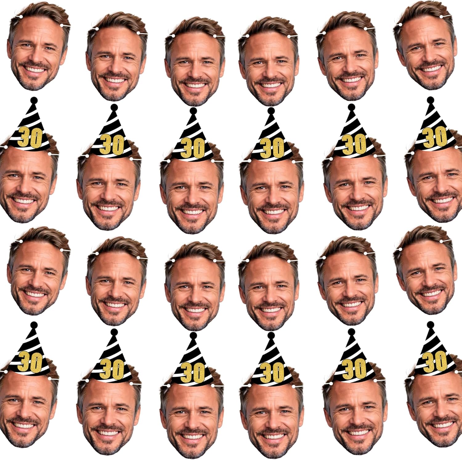 Amazon.com: Bleu Reign Custom Face Bunting Banner – Personalized Photo ...